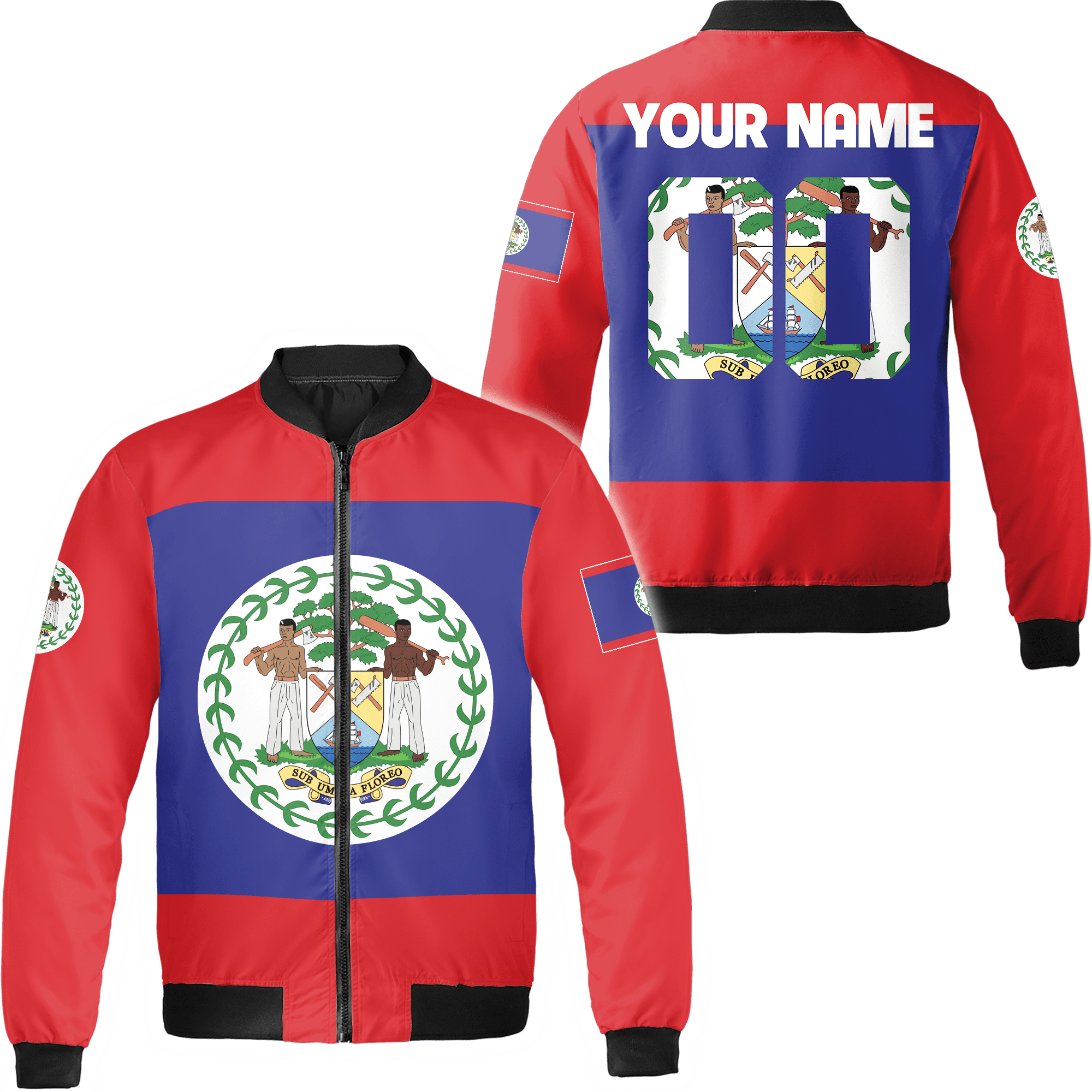 Lotusprinthandmade Personalized Belize Flag Belizean Country Flag All ...