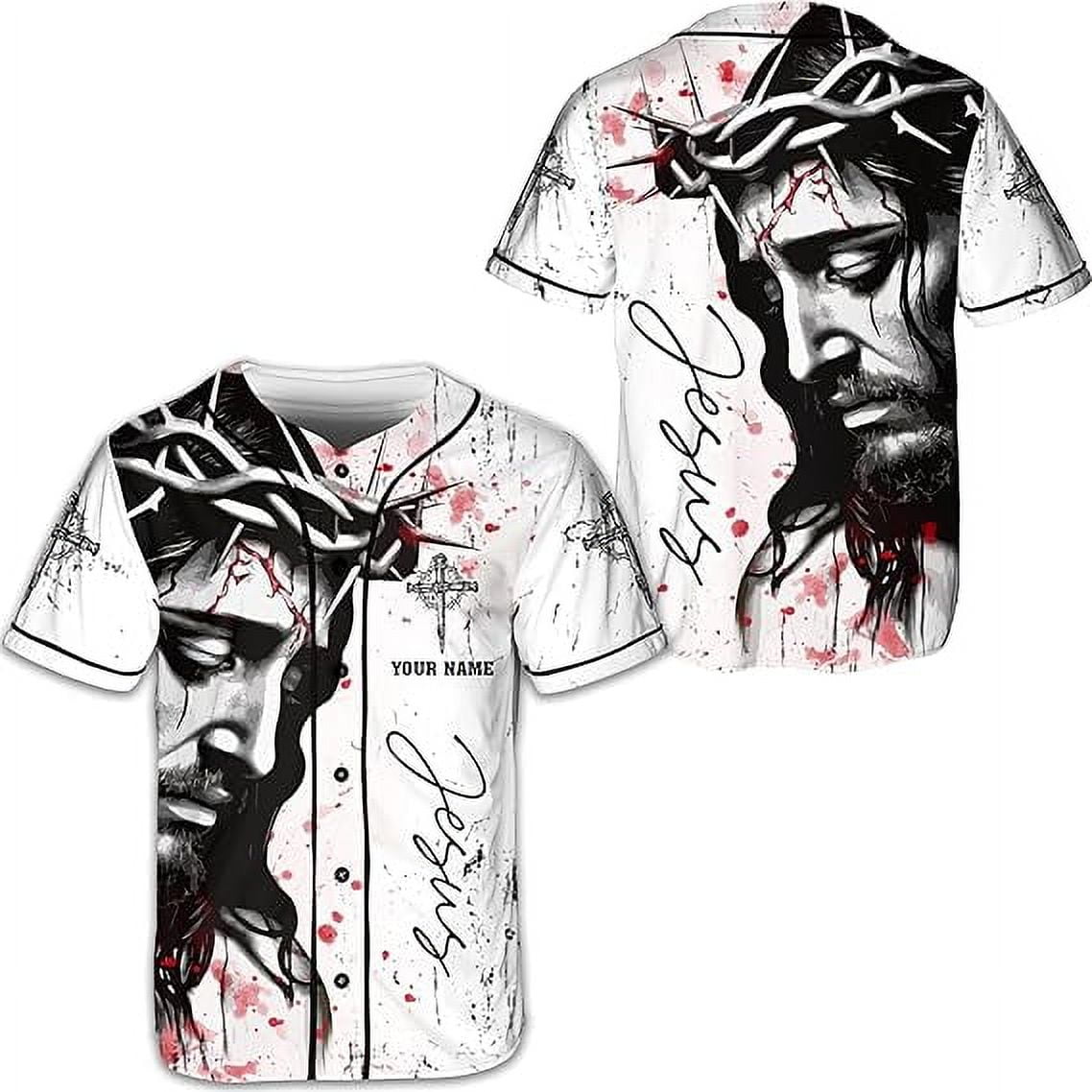Lotusprinthandmade Personalized Christian Jesus Baseball Jersey, jesus ...
