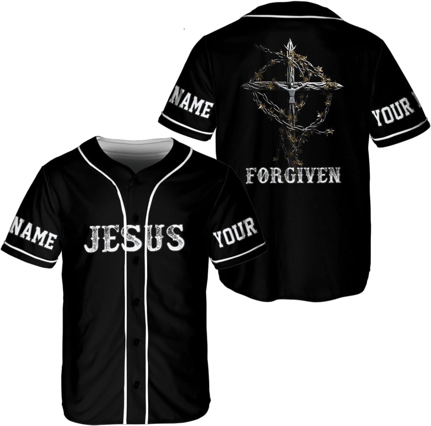 Lotusprinthandmade Personalized Christian Jesus Baseball Jersey, jesus ...