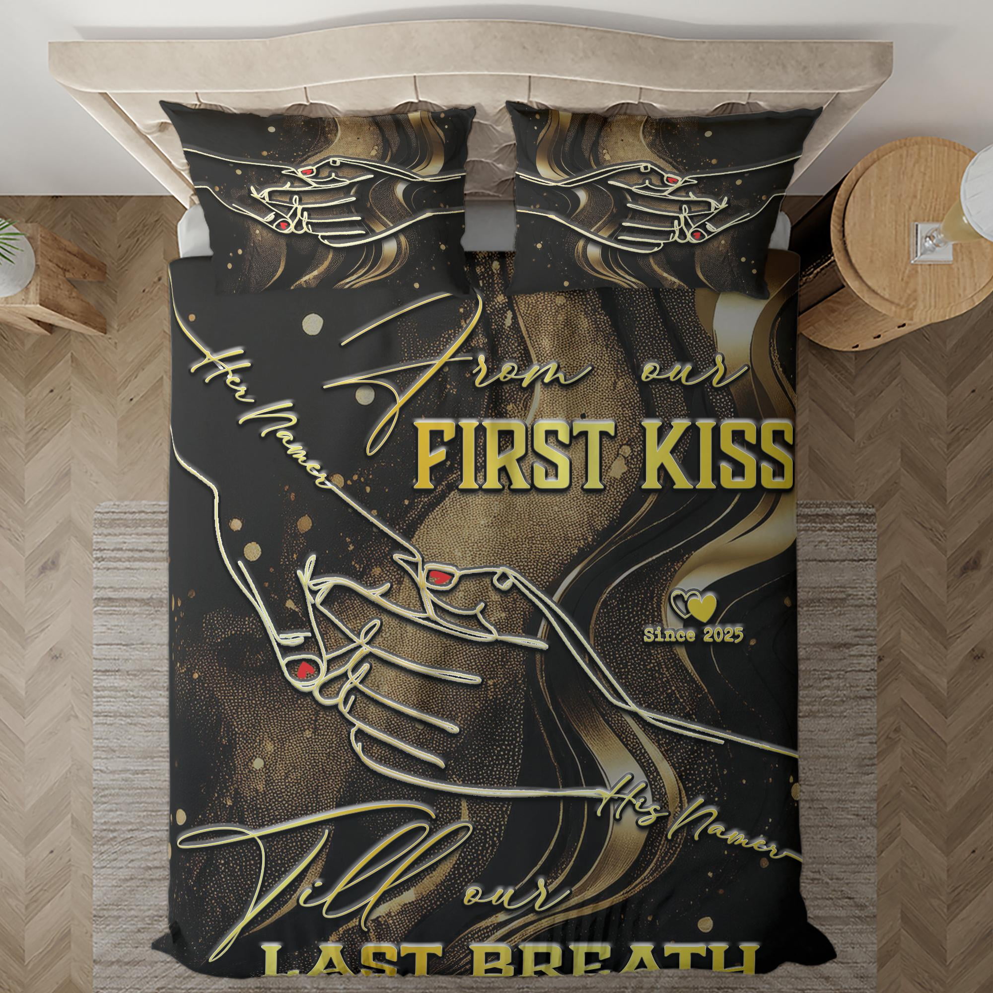 Lotusprinthandmade Personalized Couple From Our First Kiss Till Our ...