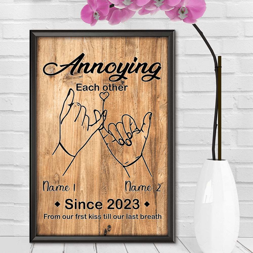 Lotusprinthandmade Personalized Couple Holding Hands Funny Quote ...