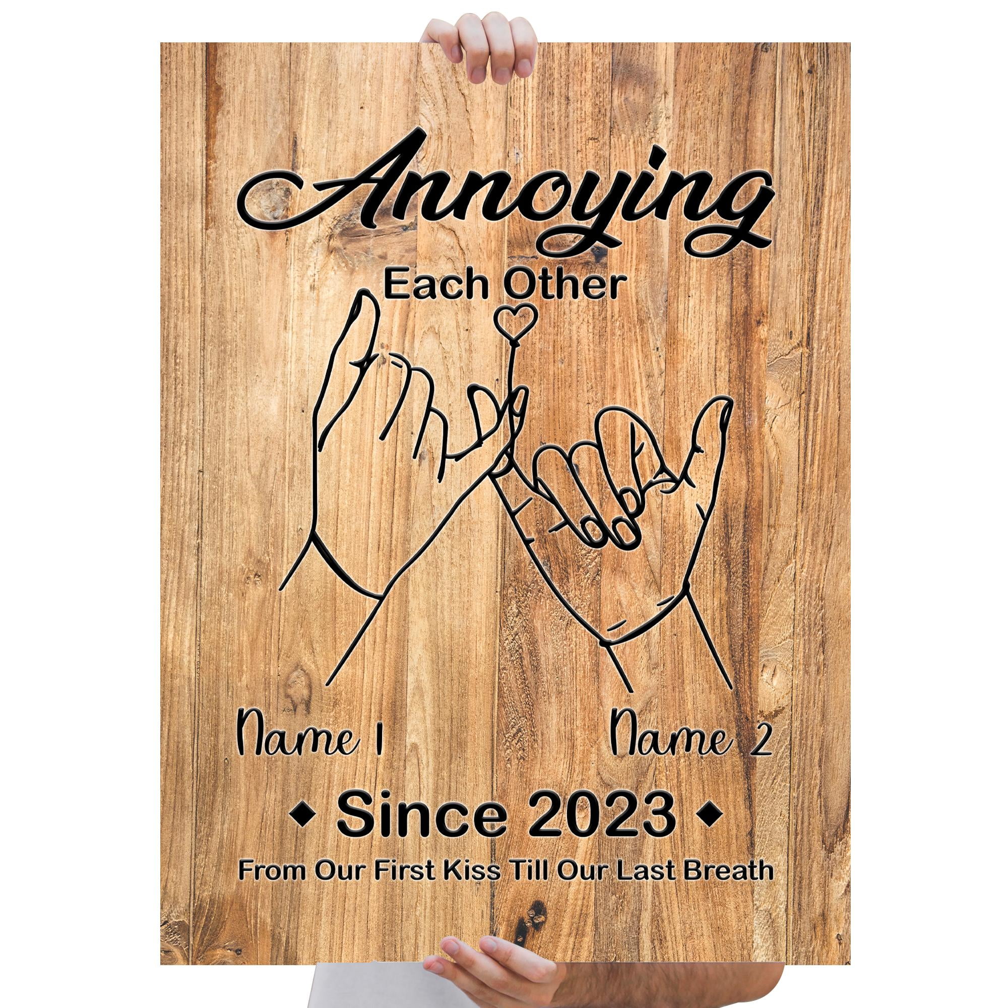 Lotusprinthandmade Personalized Couple Holding Hands Funny Quote ...