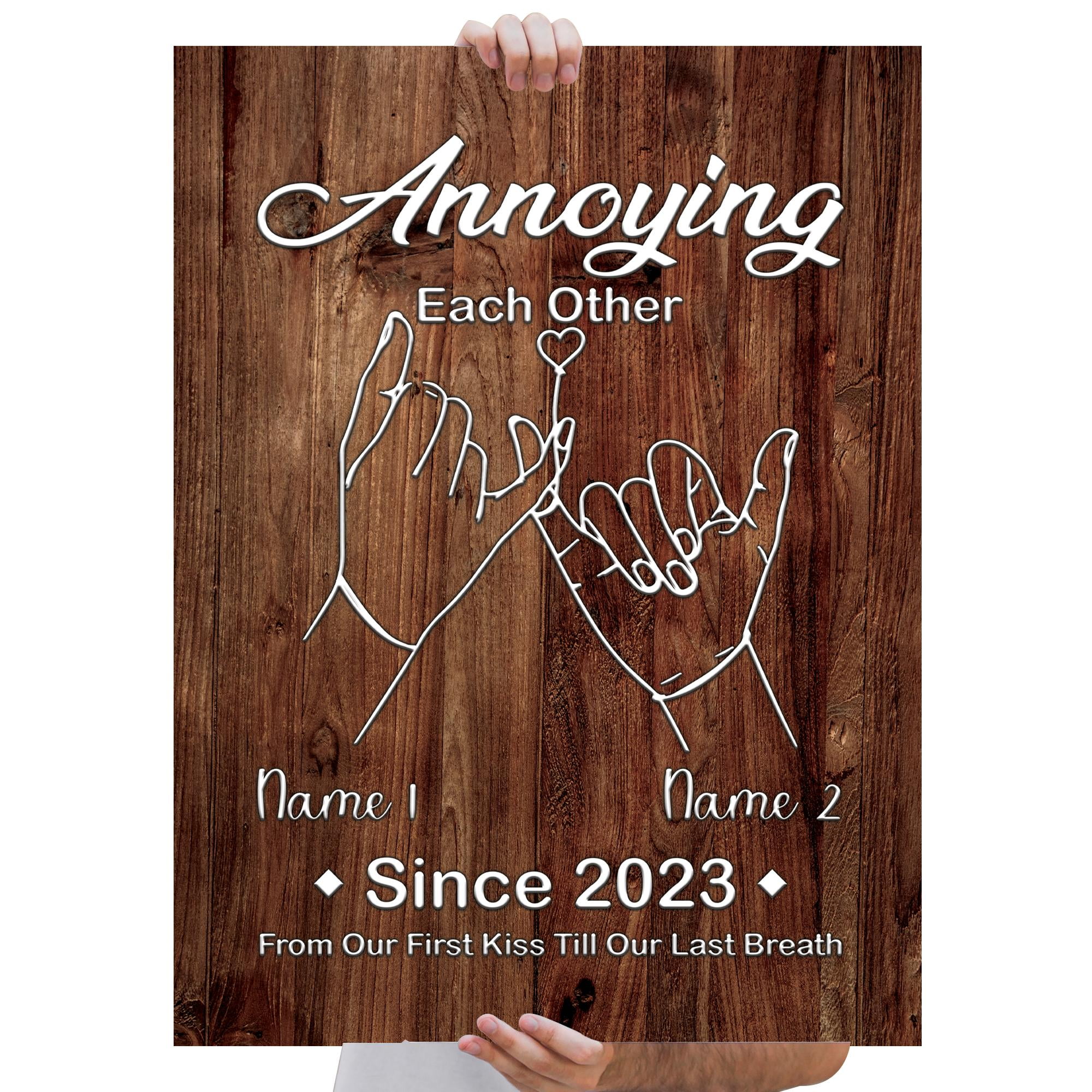 Lotusprinthandmade Personalized Couple Holding Hands Funny Quote ...