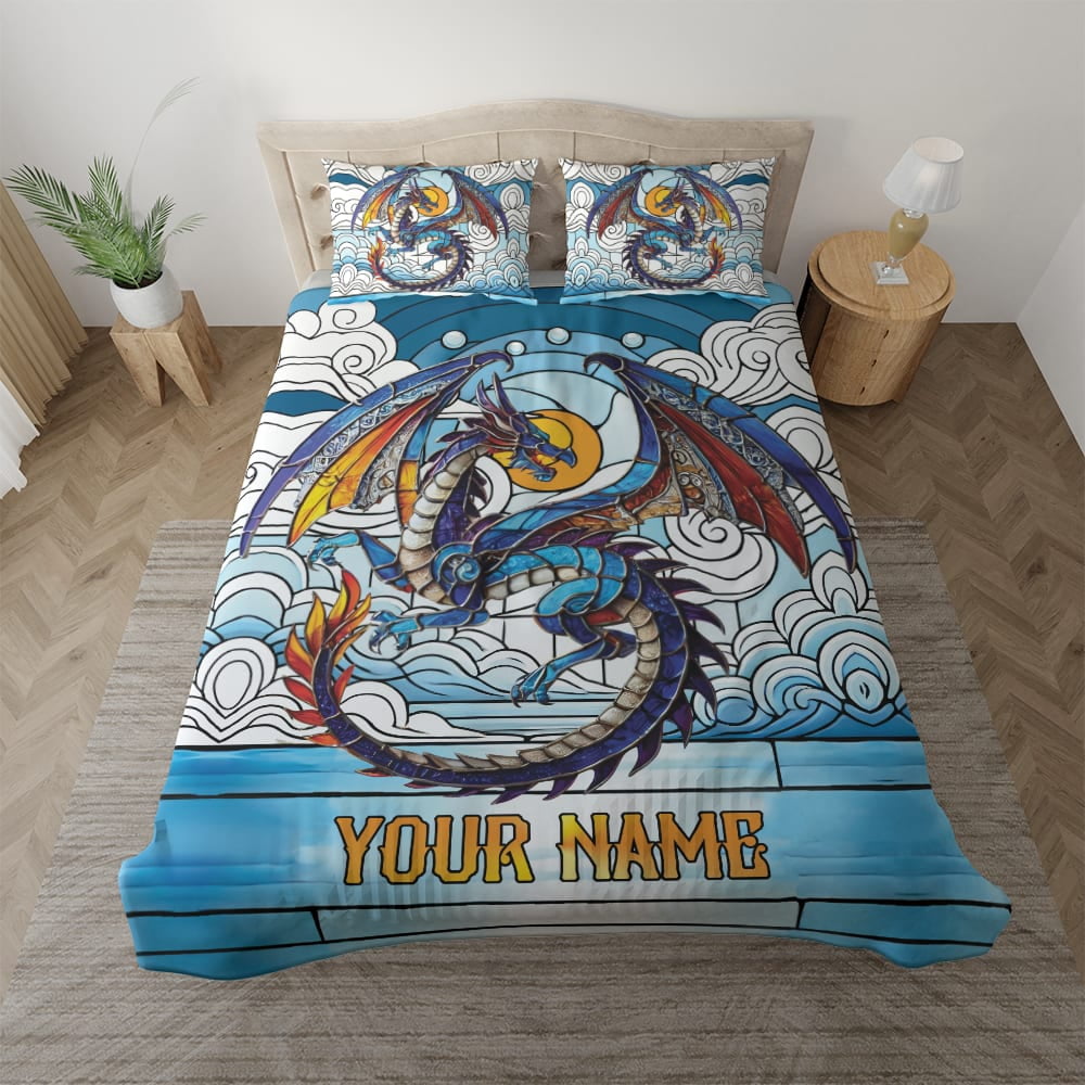 Lotusprinthandmade Personalized Cute Dragon Bedding Set (Made in ...