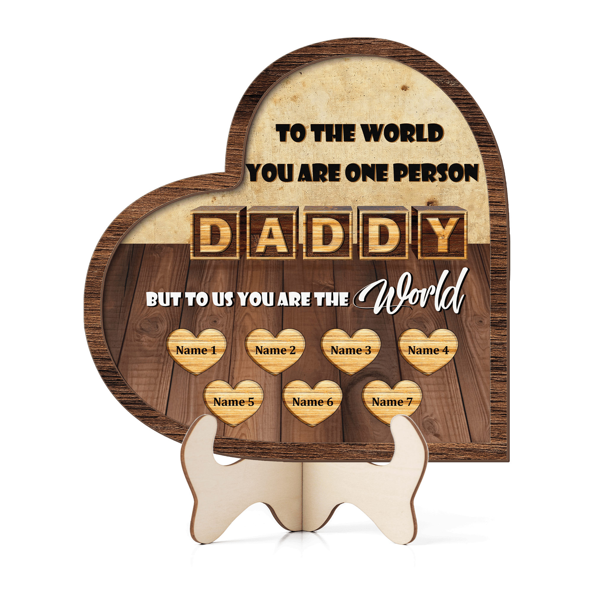 Lotusprinthandmade Personalized Daddy Gift for Father Custom Shape 2 ...