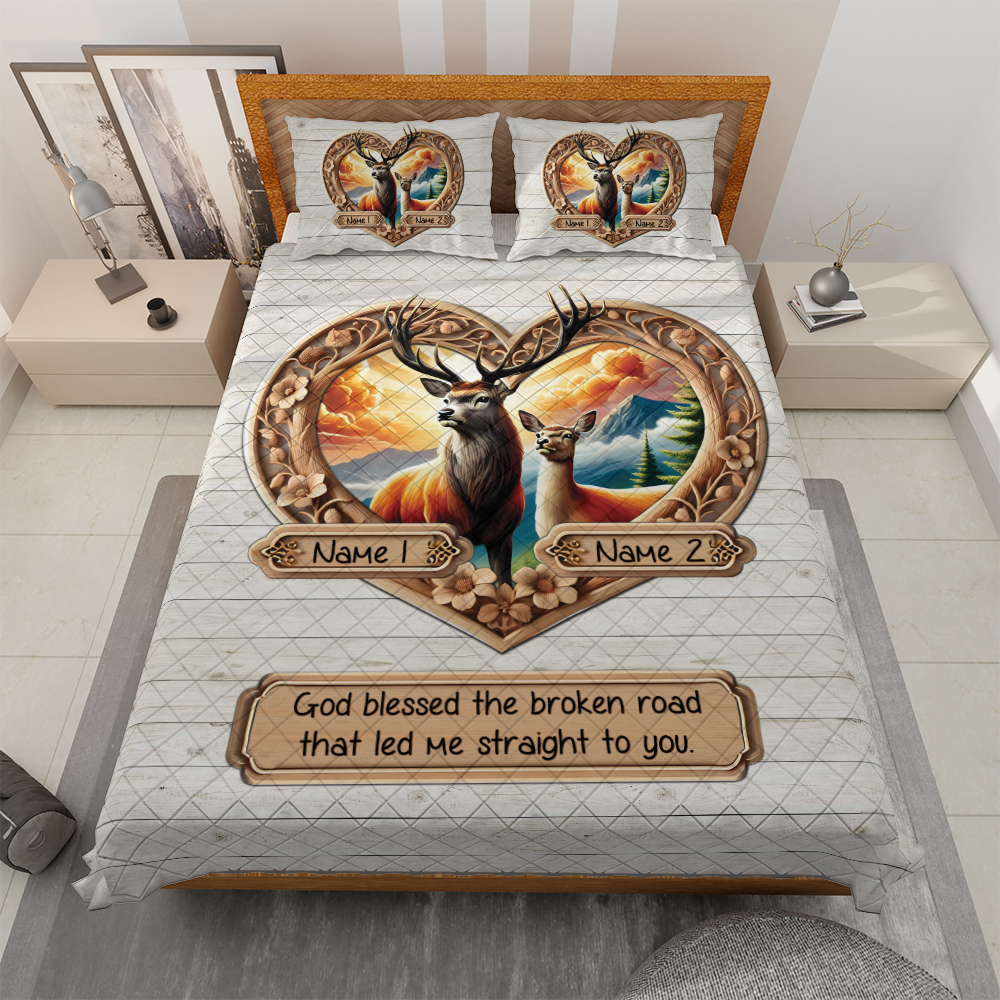 Lotusprinthandmade Personalized Deer Hunting Couple Quotes Quilt ...