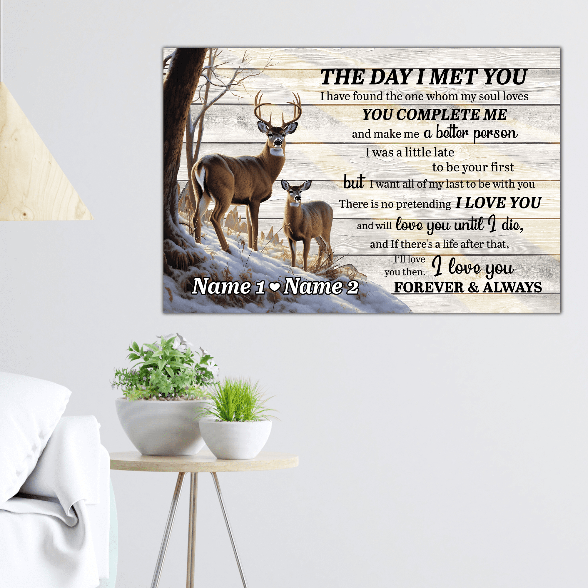 Lotusprinthandmade Personalized Deer Hunting Matching Couple The Day I ...