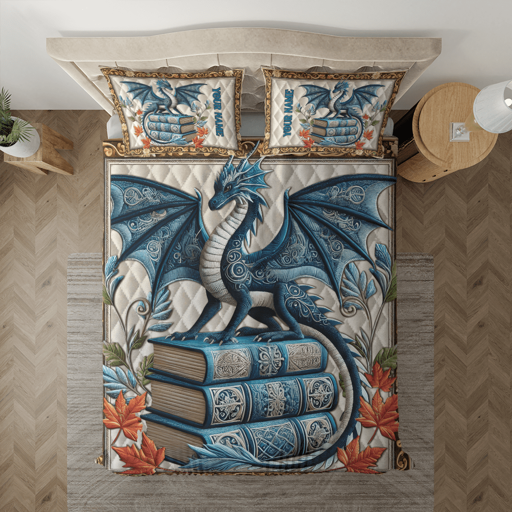 Lotusprinthandmade Personalized Dragon And Book Bedding Set (Made in ...
