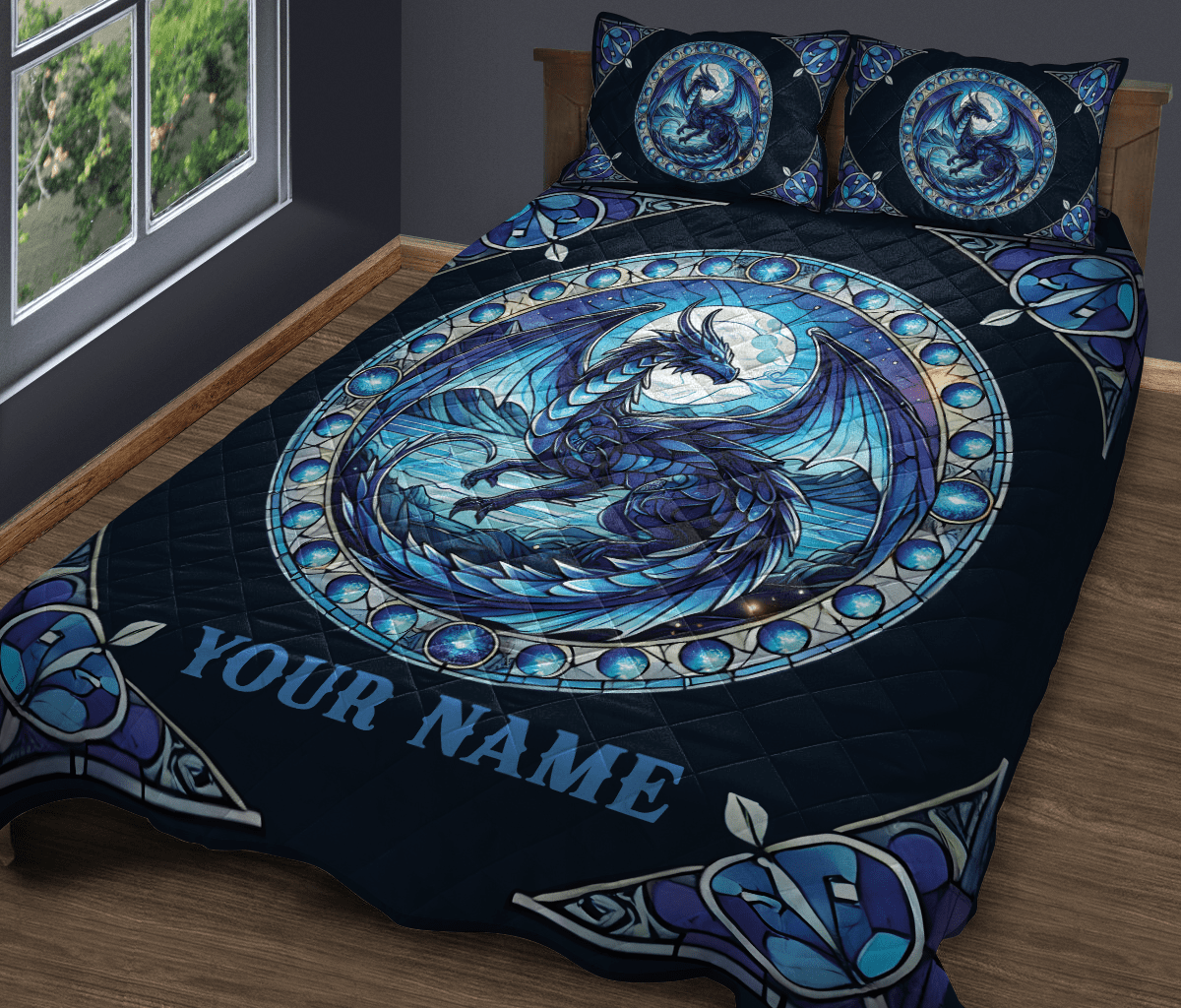 Lotusprinthandmade Personalized Dragon Pattern Quilt Bedding Set (Fold ...