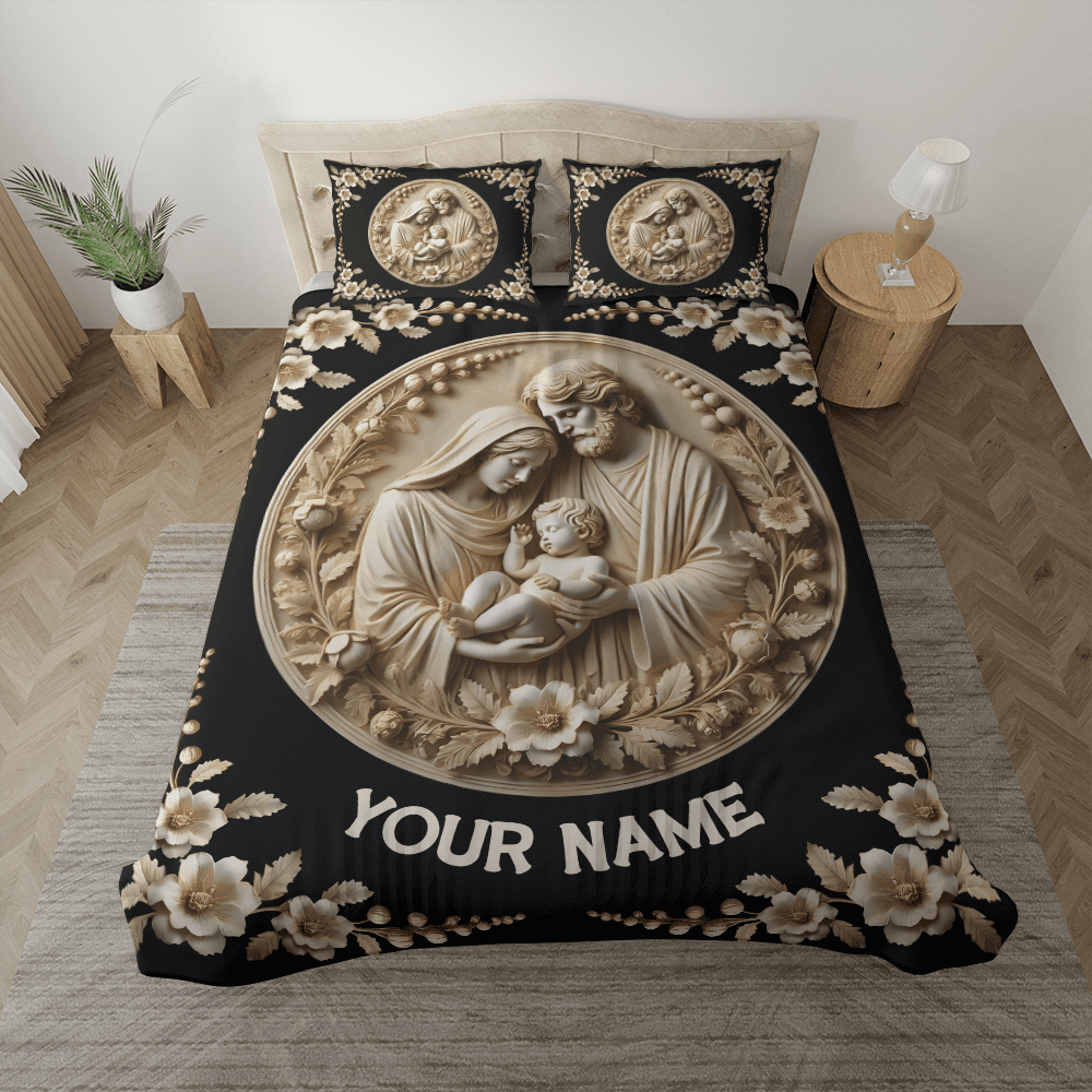 Lotusprinthandmade Personalized Family Jesus Christian Bedding Set ...