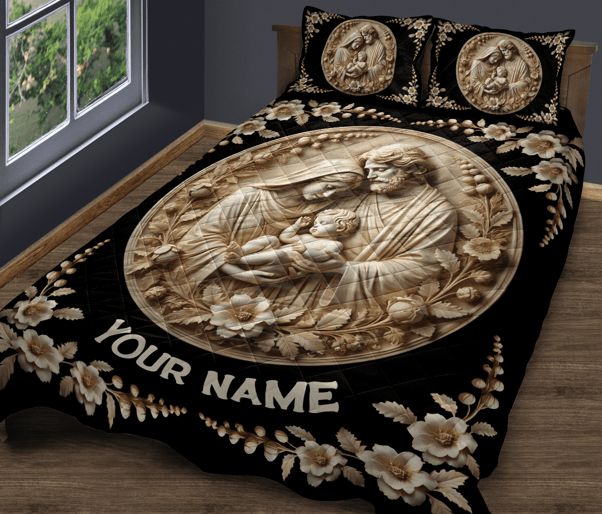 Lotusprinthandmade Personalized Family Jesus Christian Quilt Bedding ...