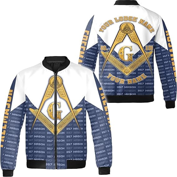 Lotusprinthandmade Personalized Freemason White Compass Symbol All-over ...