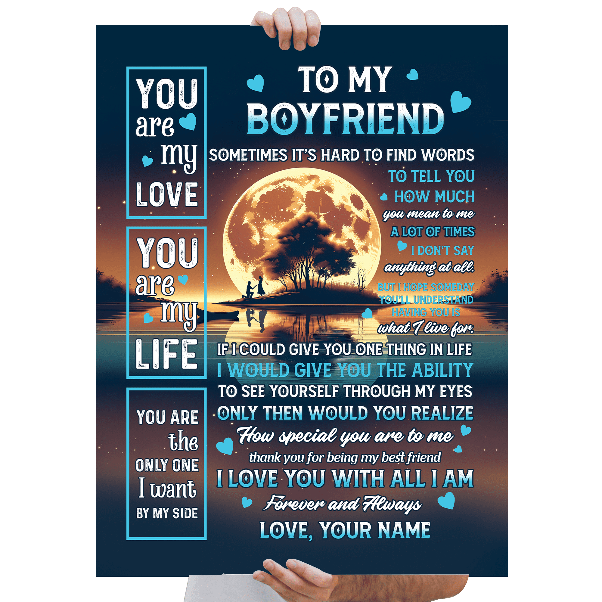 Lotusprinthandmade Personalized From Girlfriend To My Boyfriend You Are ...