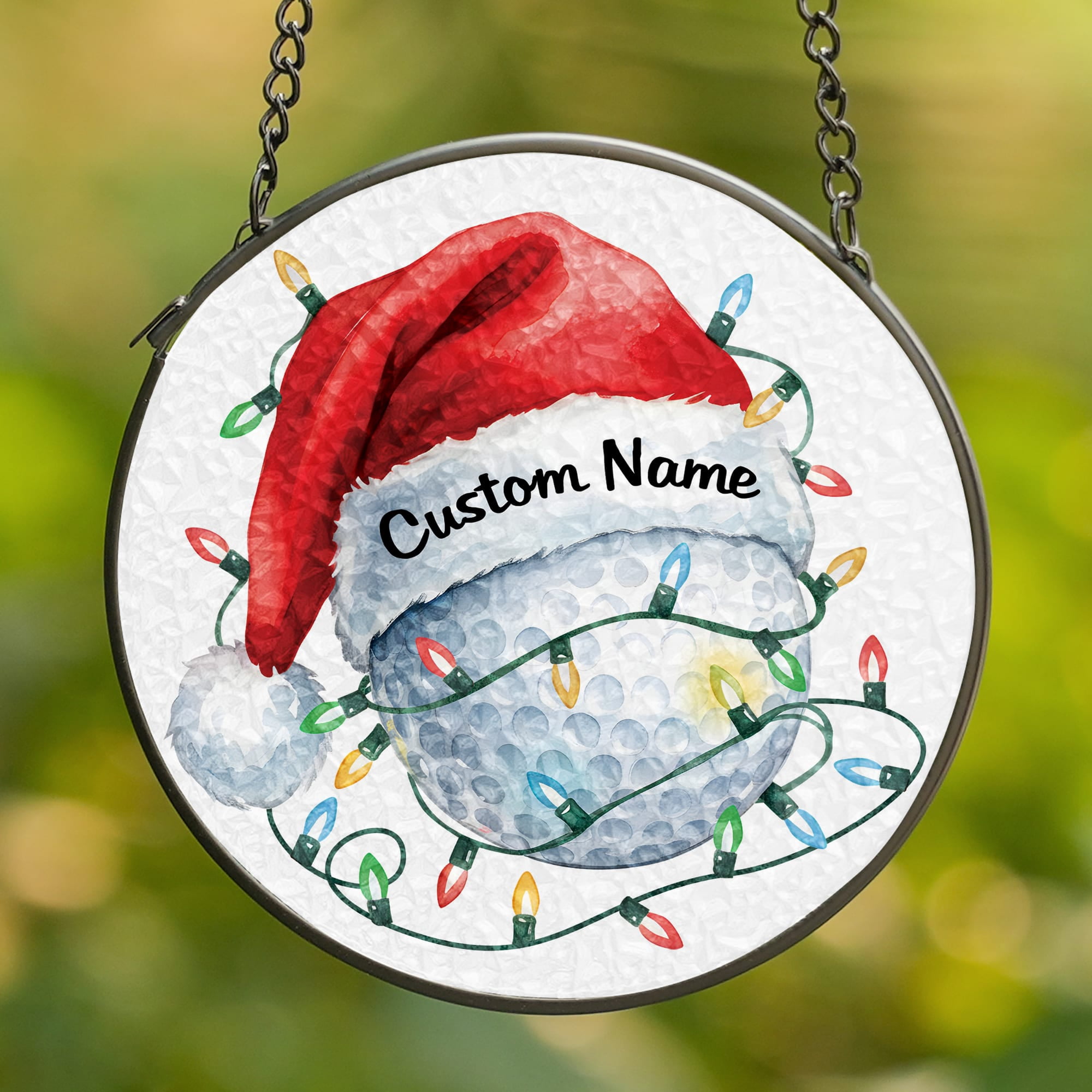 Lotusprinthandmade Personalized Golf Ball Graphic Christmas Stained ...