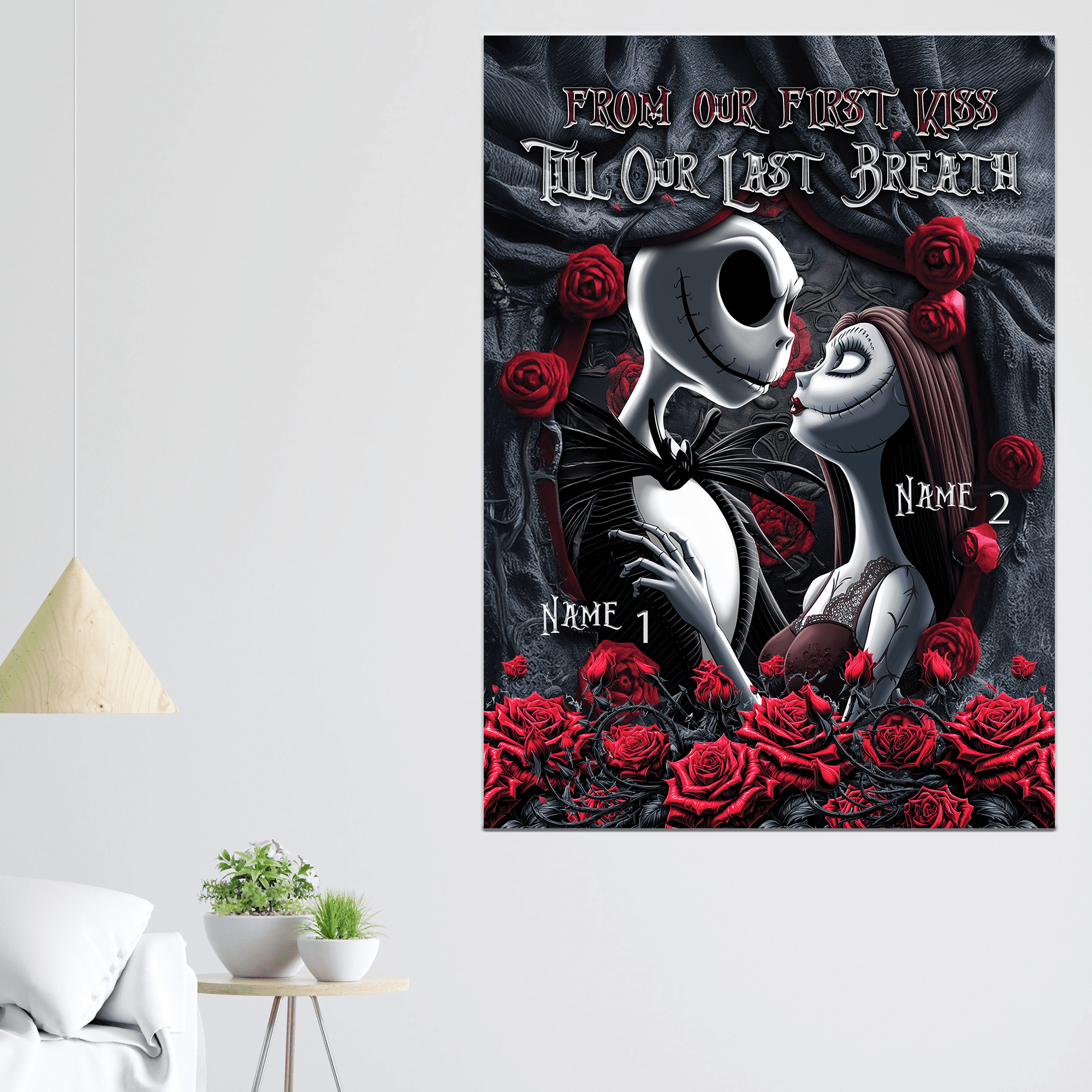 Lotusprinthandmade Personalized Jack and Sally From Our First Kiss Till ...