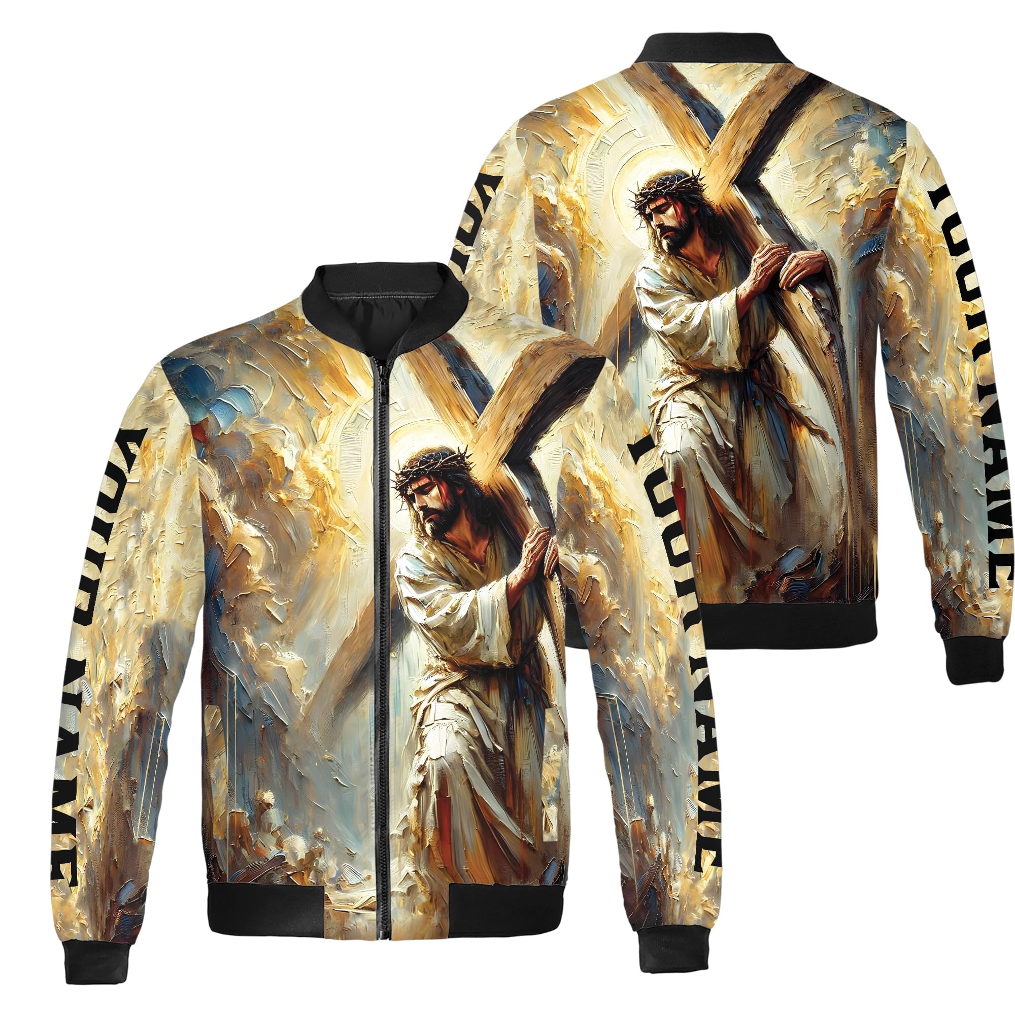 Lotusprinthandmade Personalized Jesus Christian Bomber Jacket S-5XL ...