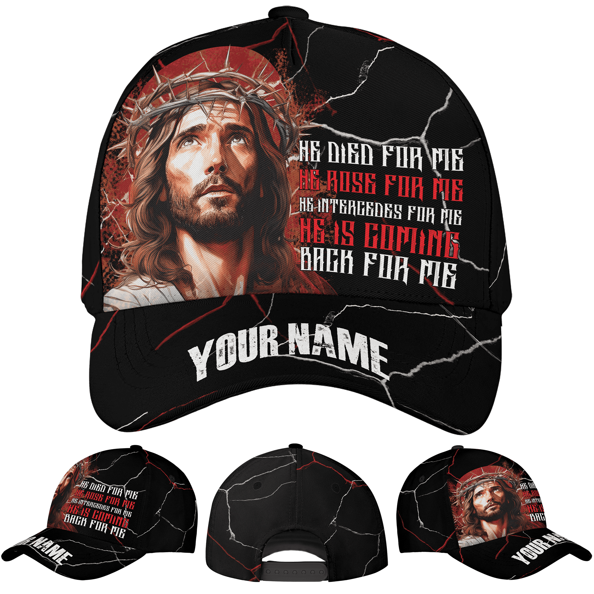 Lotusprinthandmade Personalized Jesus Christian Classic Baseball Cap ...