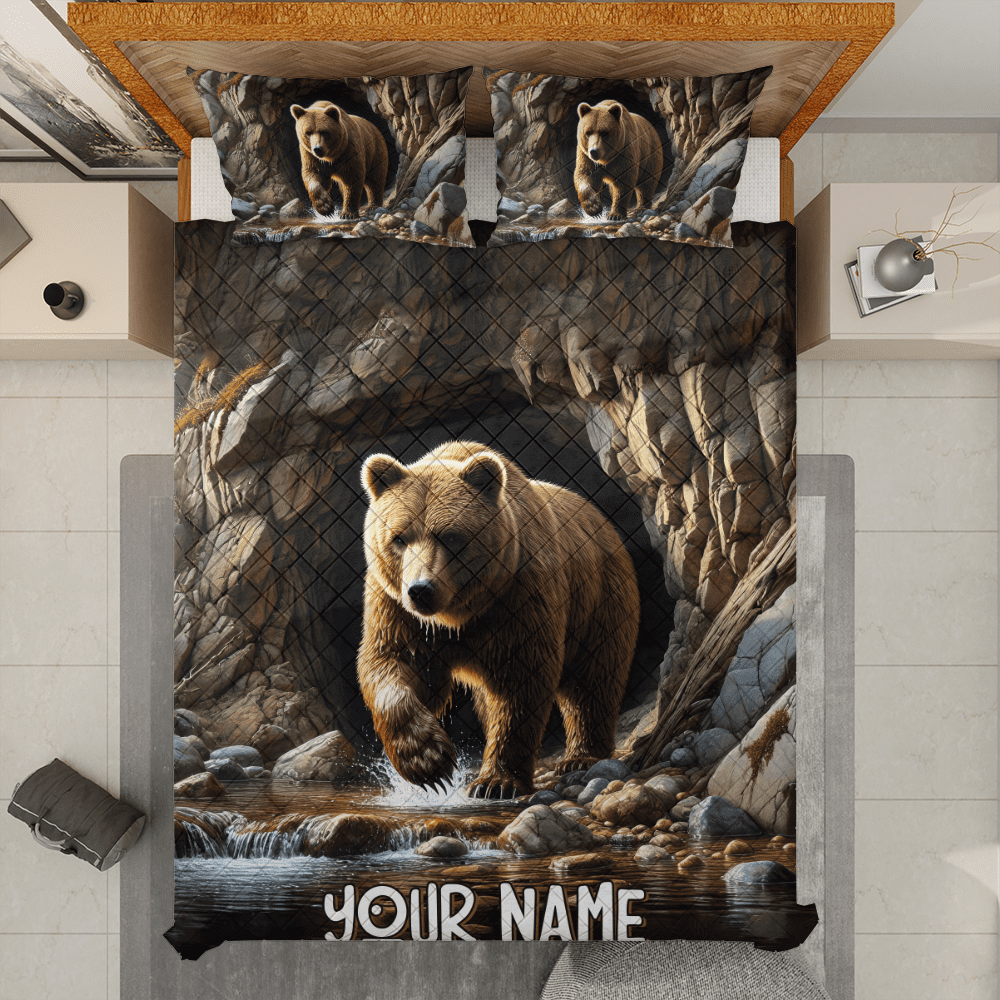 Lotusprinthandmade Personalized Love Bear Animal 3D Quilt Bedding Set ...