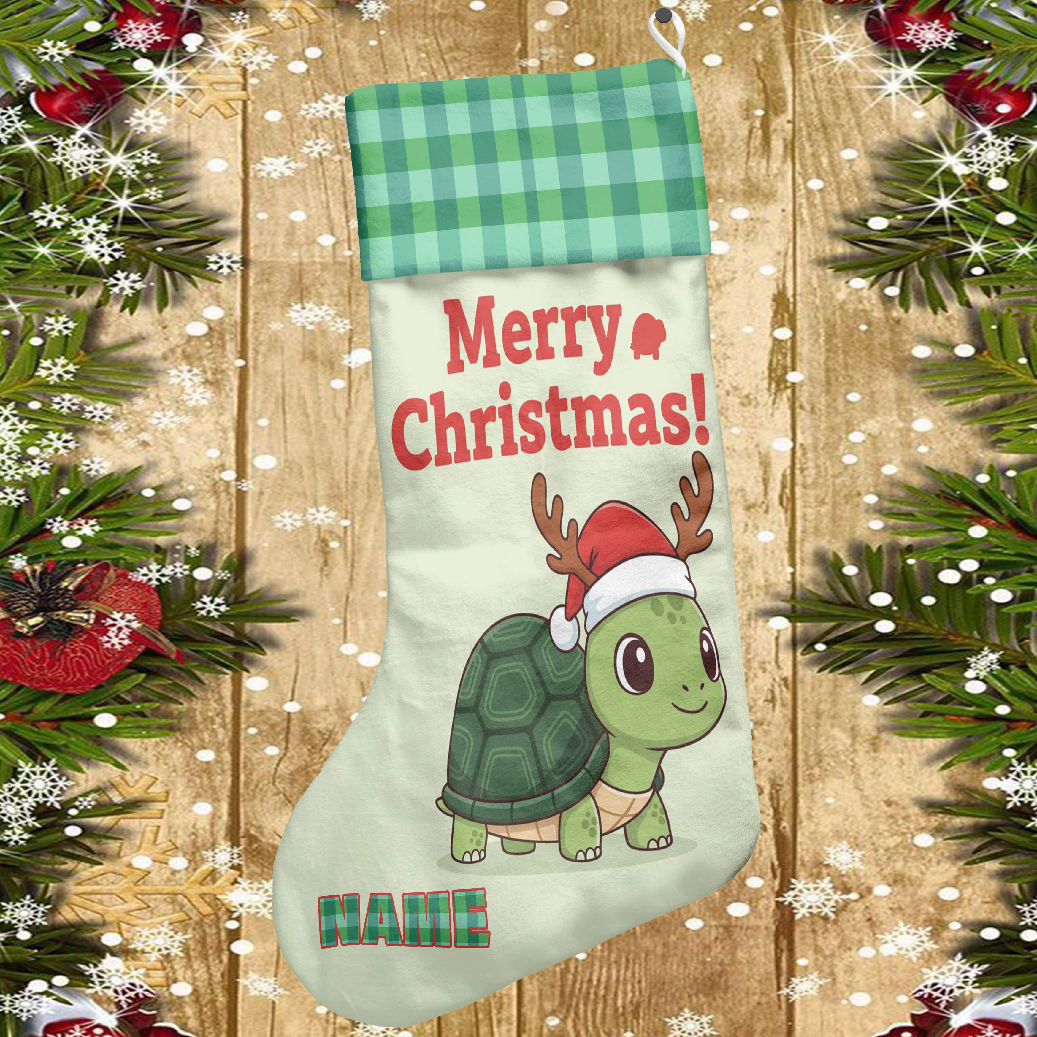 Lotusprinthandmade Personalized Merry Christmas Turtle Lovers Christmas ...