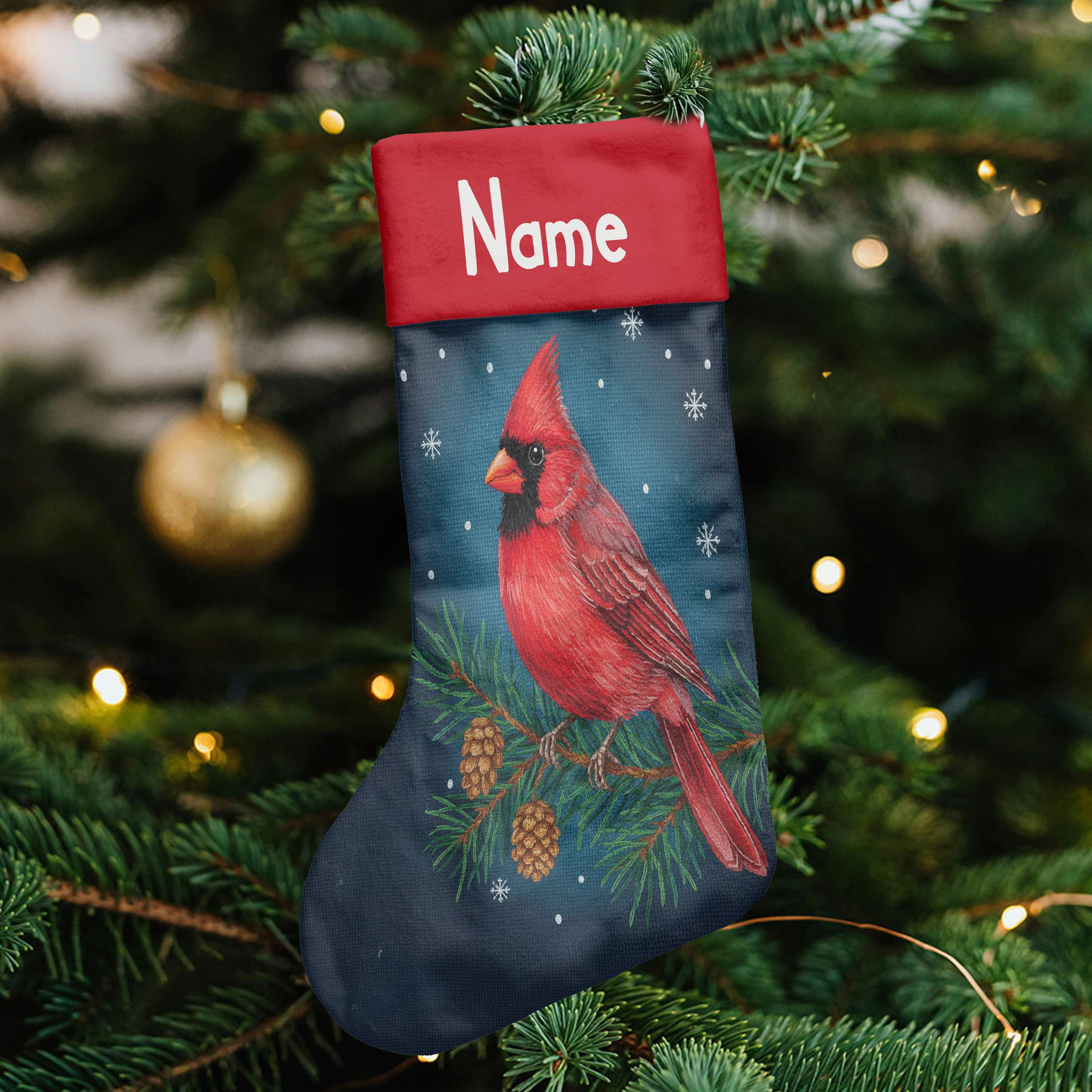 Lotusprinthandmade Personalized Name Christmas Gift Cardinal Lovers ...