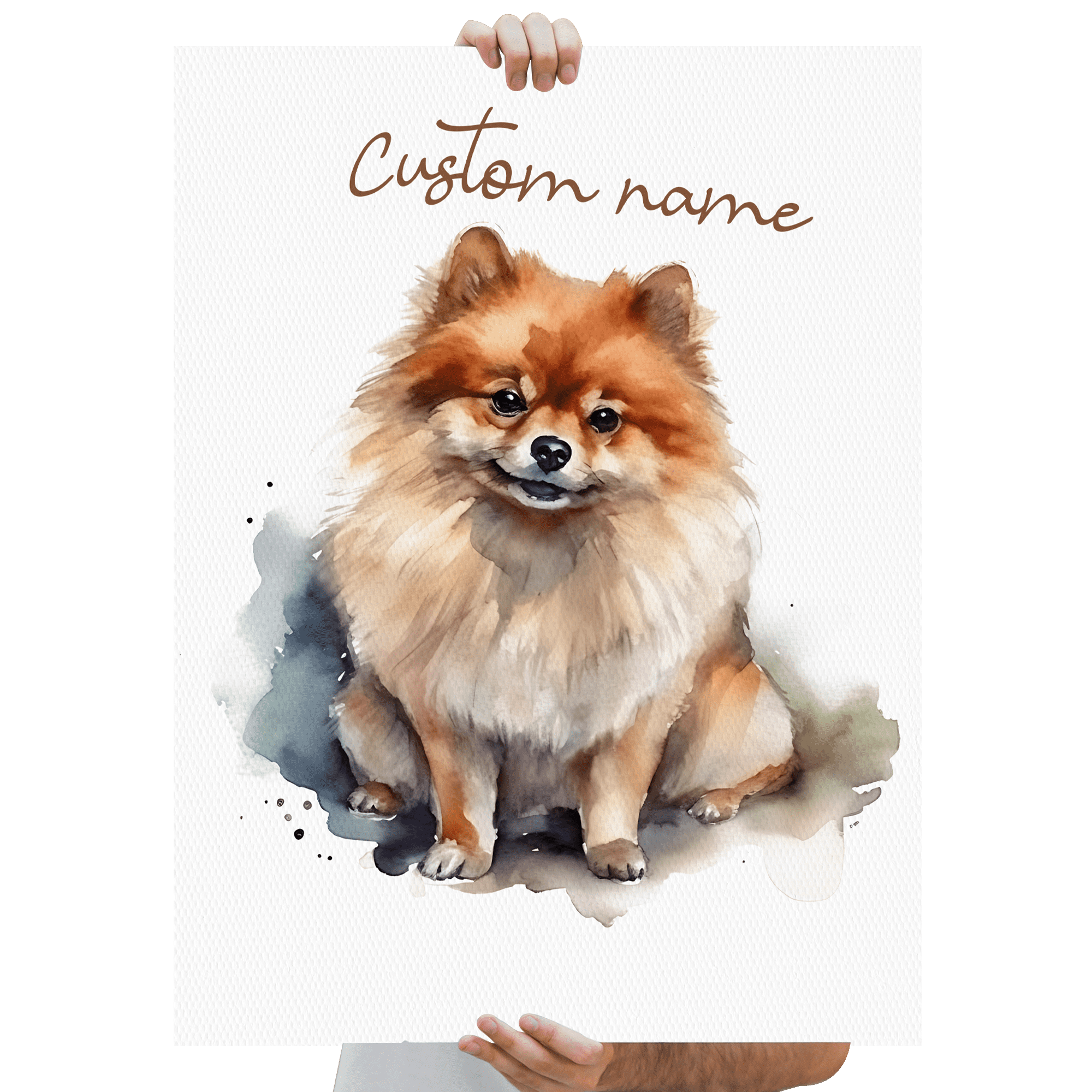 Lotusprinthandmade Personalized Name Pomeranian Gift for Dogs and Dog ...