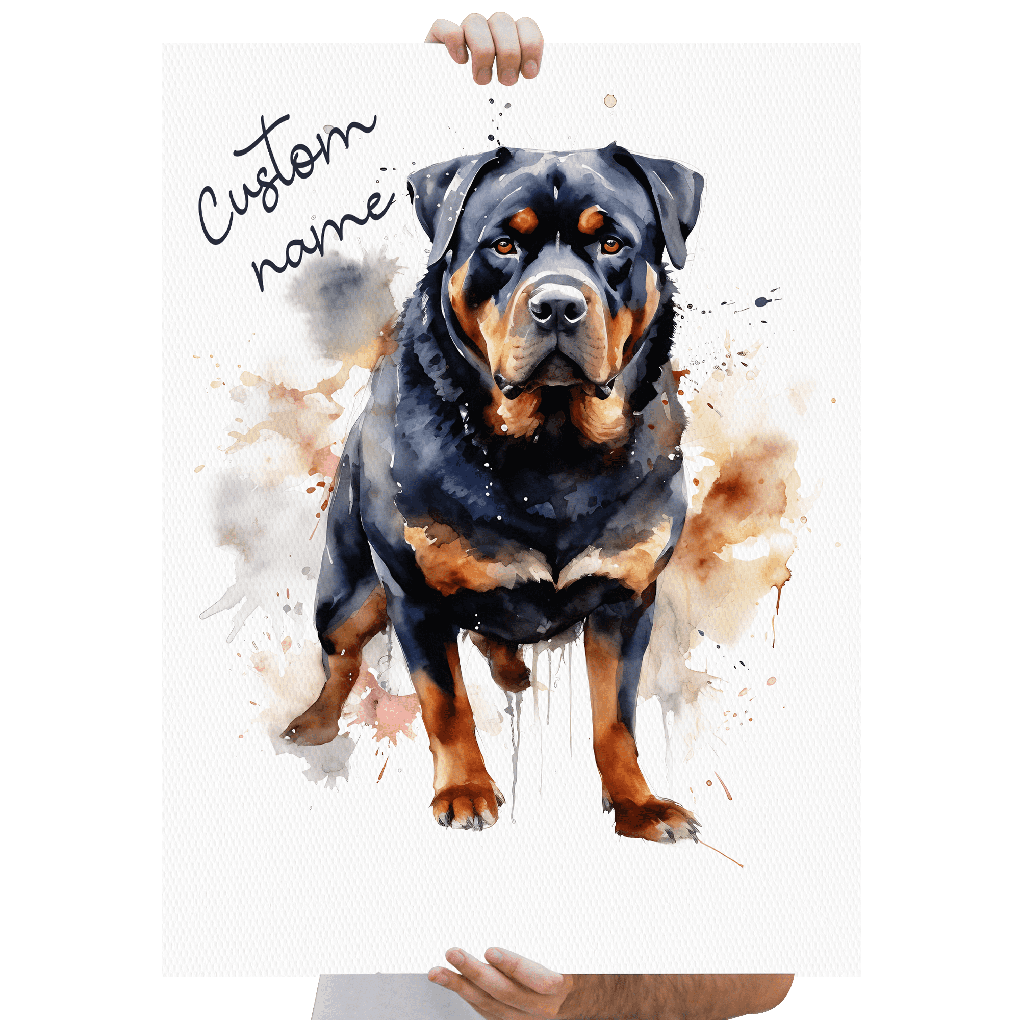 Lotusprinthandmade Personalized Name Rottweiler Gift for Dogs and Dog ...