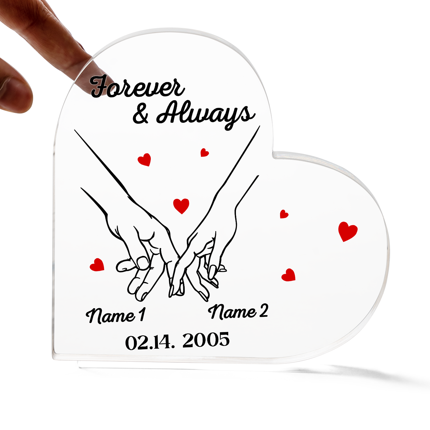 Red Initial and Name Personalized Wood Plaque - Walmart.com