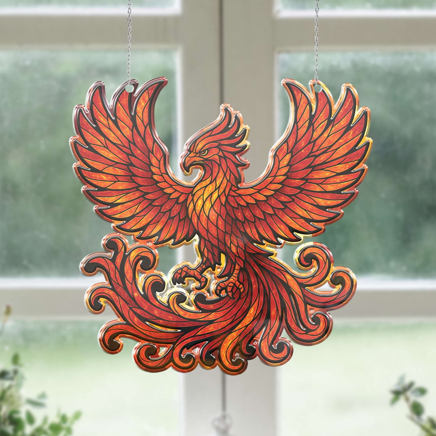 Lotusprinthandmade Phoenix Lovers Custom Shape Window Hanging Acrylic ...
