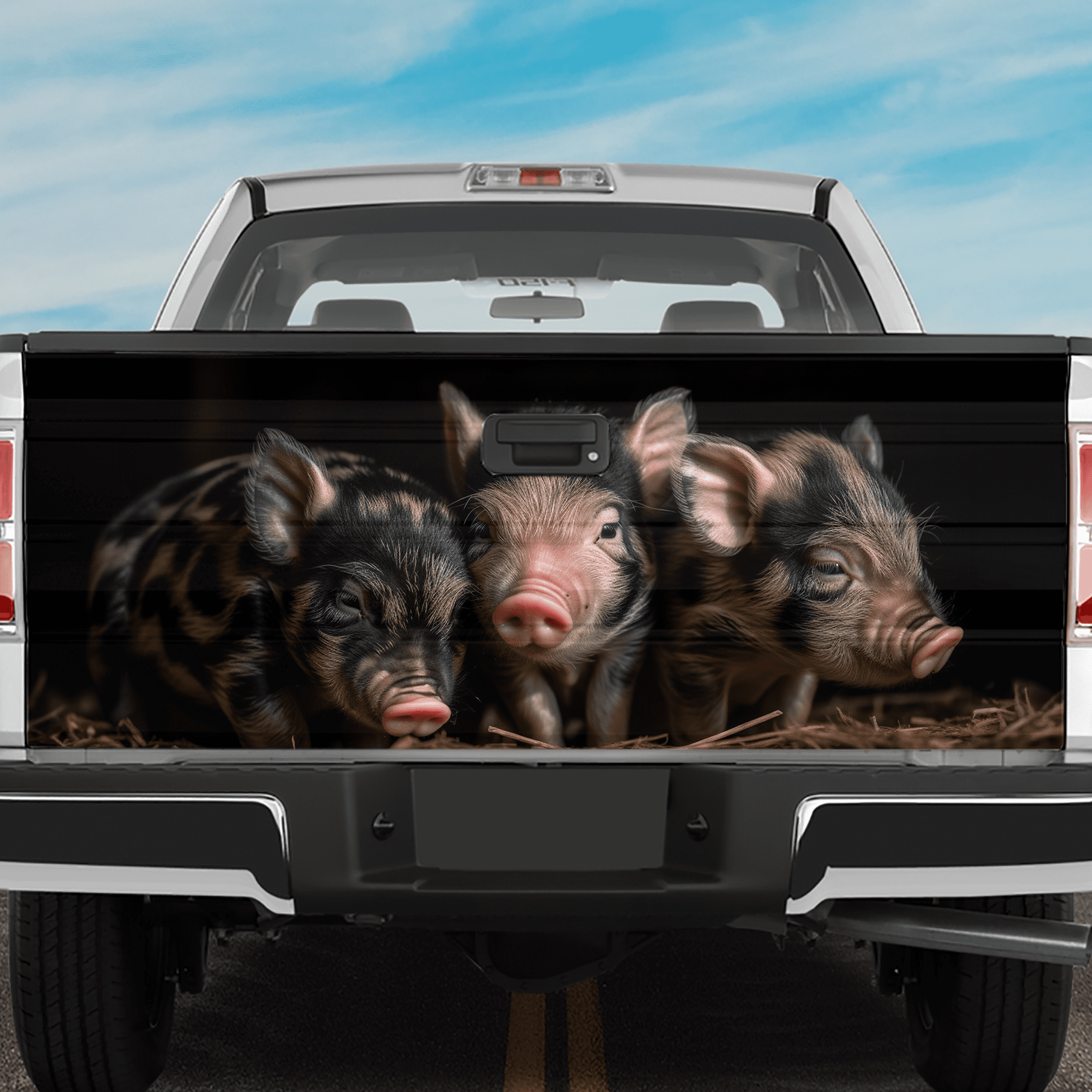 Lotusprinthandmade Pig Lovers Tailgate Wrap 24"x58", Cute Pig Truck ...