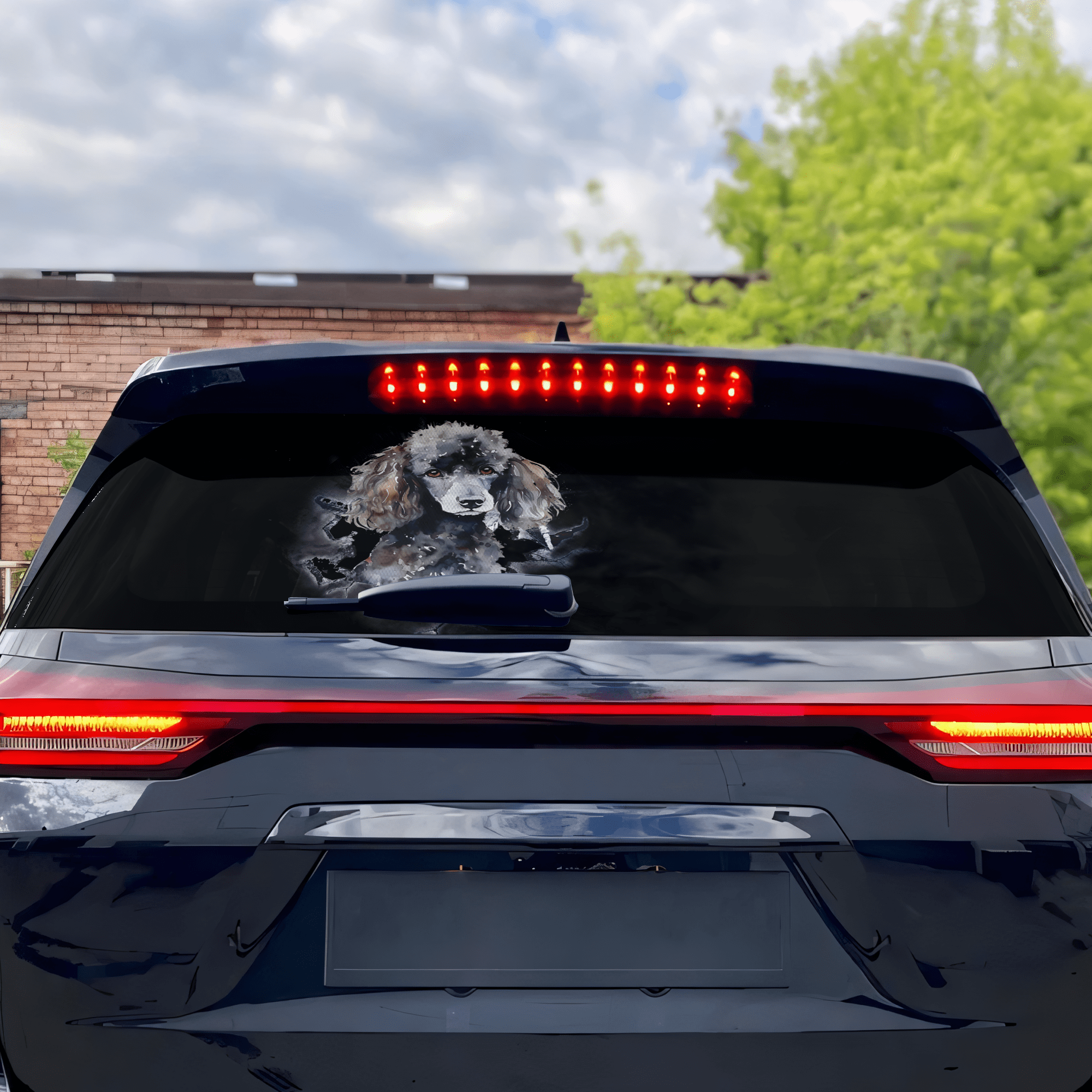 Lotusprinthandmade Poodle Dog Rear Window Car Decal 3 Sizes (18x58 ...