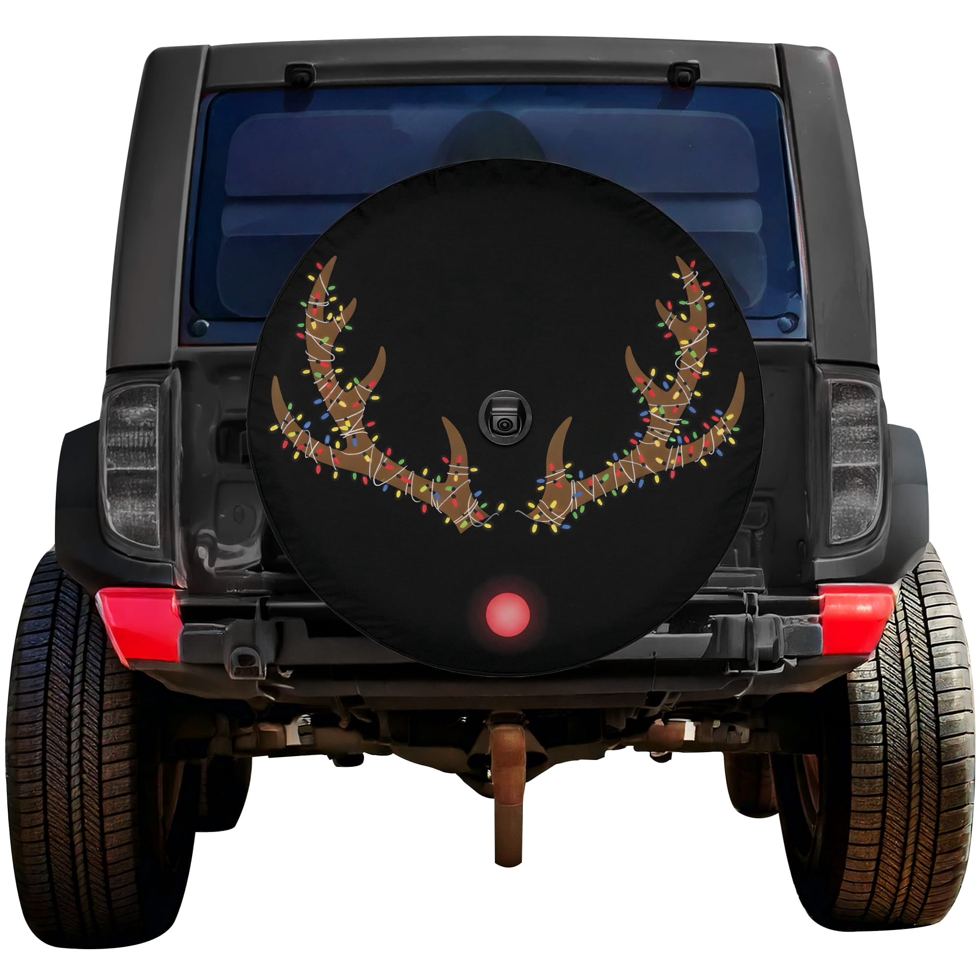 Lotusprinthandmade Reindeer Tangled Christmas Lights Spare Tire Cover ...