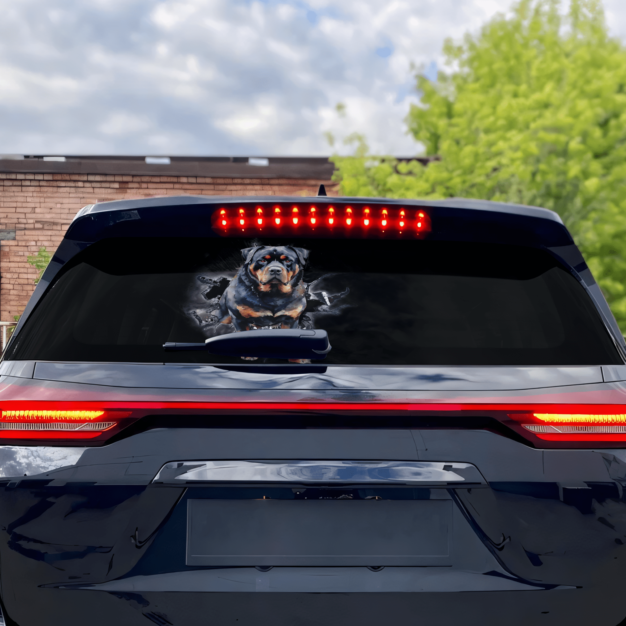 Lotusprinthandmade Rottweiler Dog Rear Window Car Decal 3 Sizes (18x58 ...