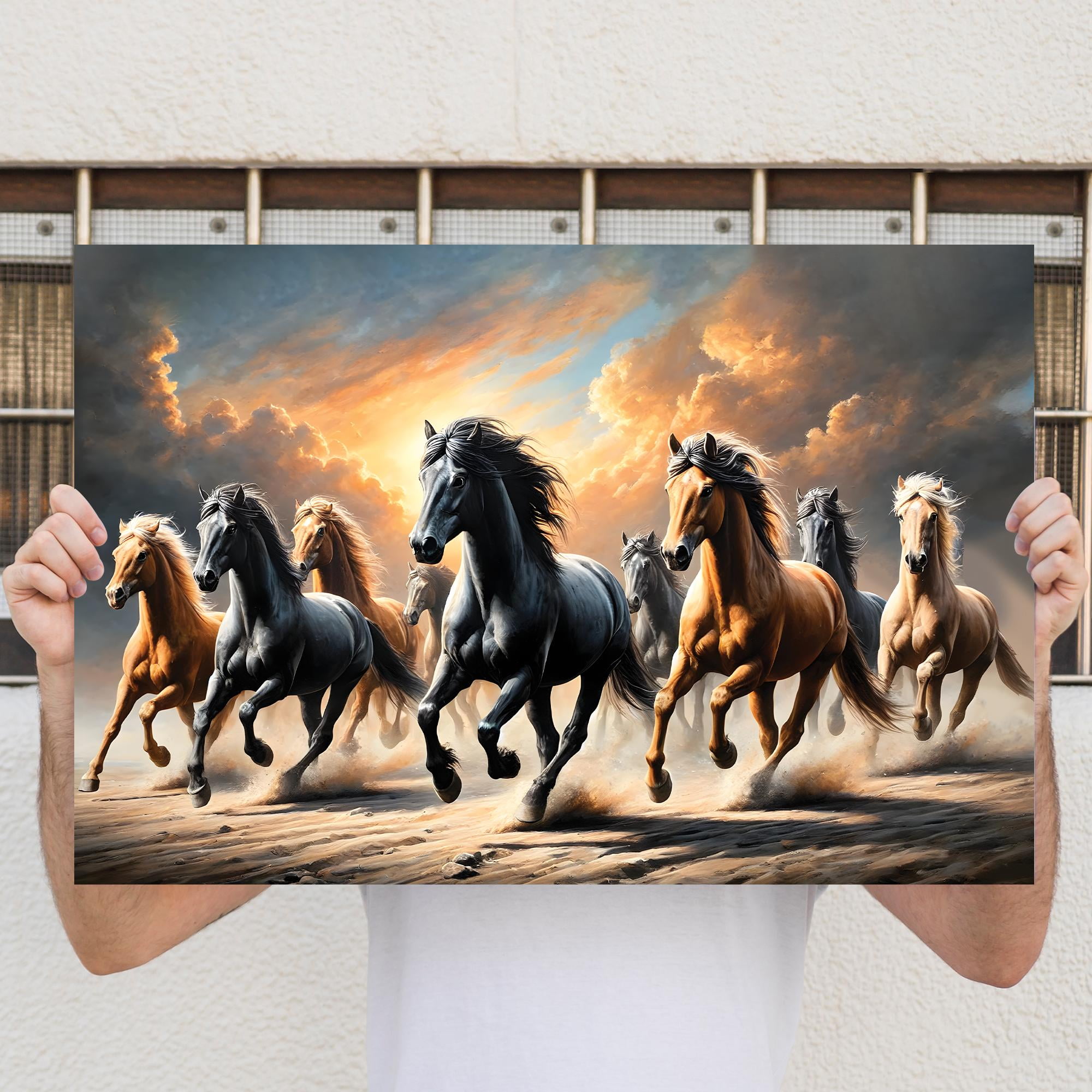 Lotusprinthandmade Running Horse Poster 24" x 36", Horse Lovers Poster ...