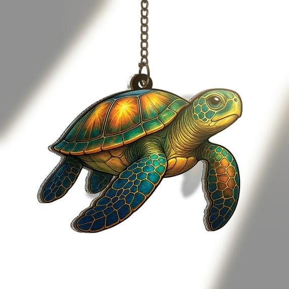 Lotusprinthandmade Sea Turtle Graphic Custom Shape Window Hanging ...
