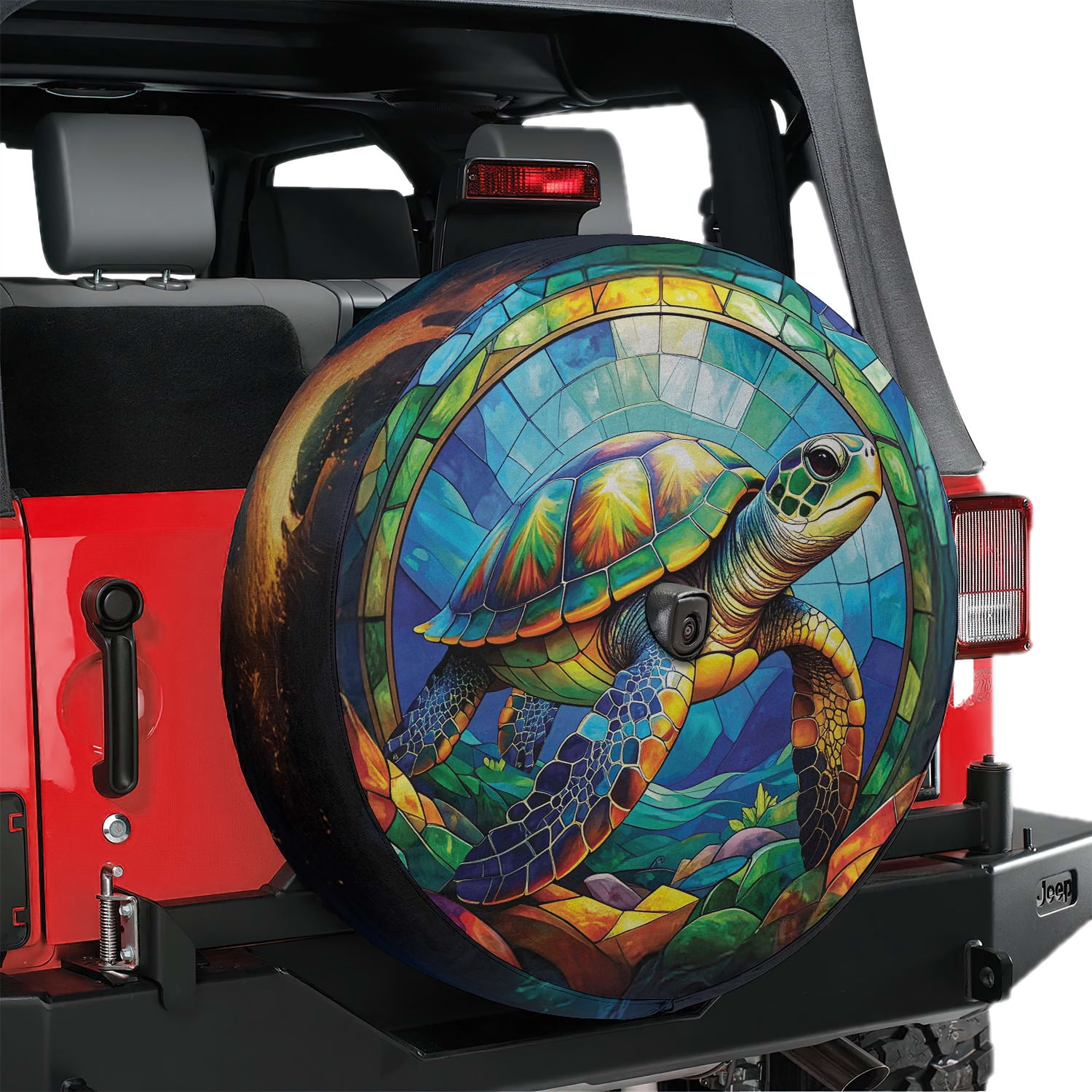 Lotusprinthandmade Sea Turtle Graphic Spare Tire Cover With Backup ...