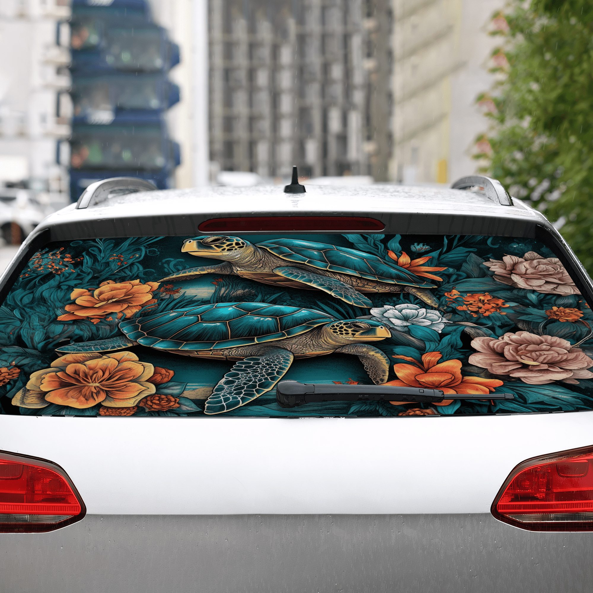 Lotusprinthandmade Sea Turtle Ocean Turtle Rear Window Car Decal 3 ...