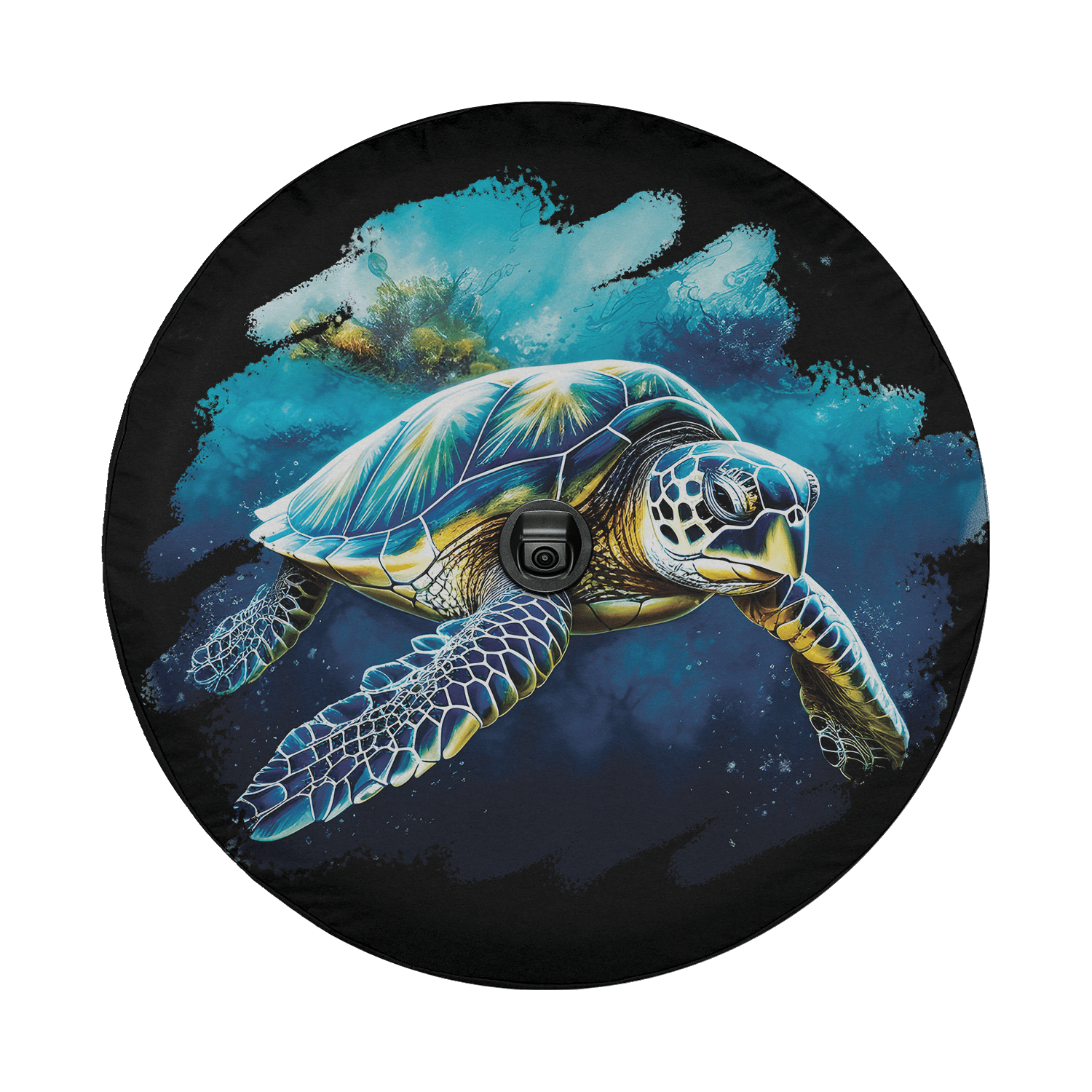 Lotusprinthandmade Sea Turtle Ocean Turtle Spare Tire Cover With Backup ...