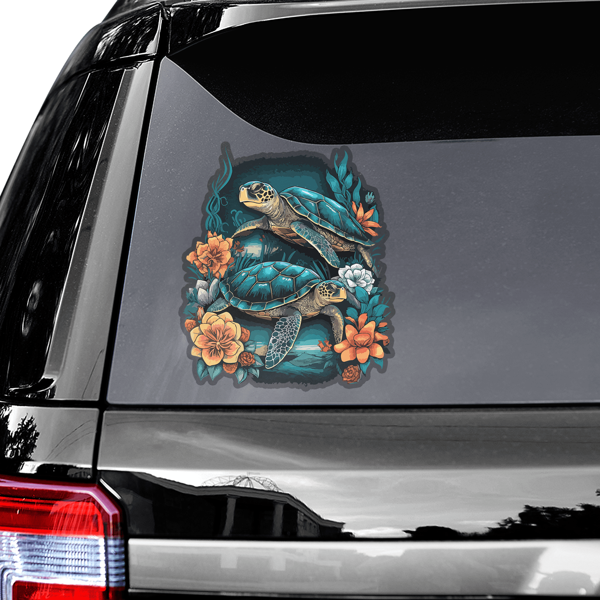 Lotusprinthandmade Sea Turtle Ocean Turtle Transparent Vinyl Decal 4 ...