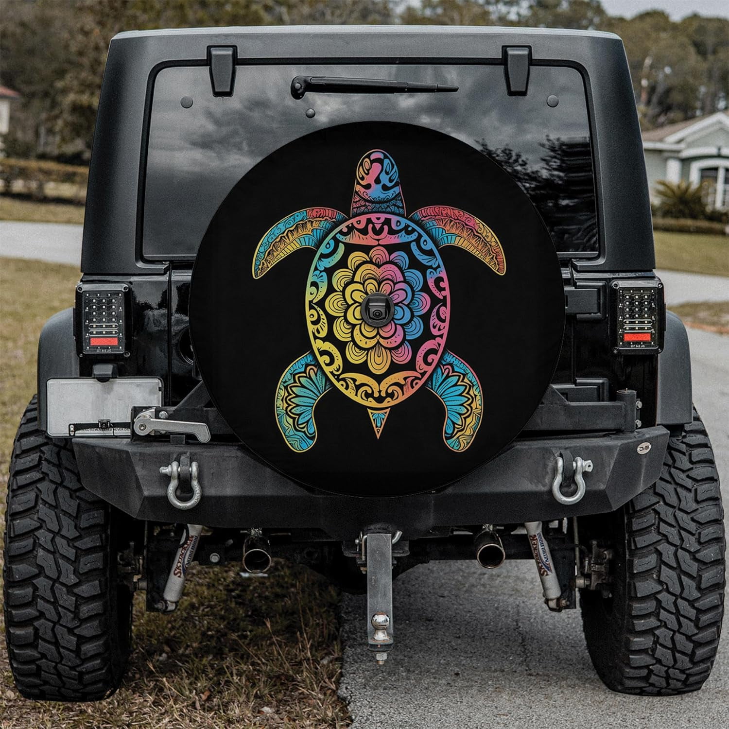 Lotusprinthandmade Sea Turtle Spare Tire Cover With Backup Camera Hole ...