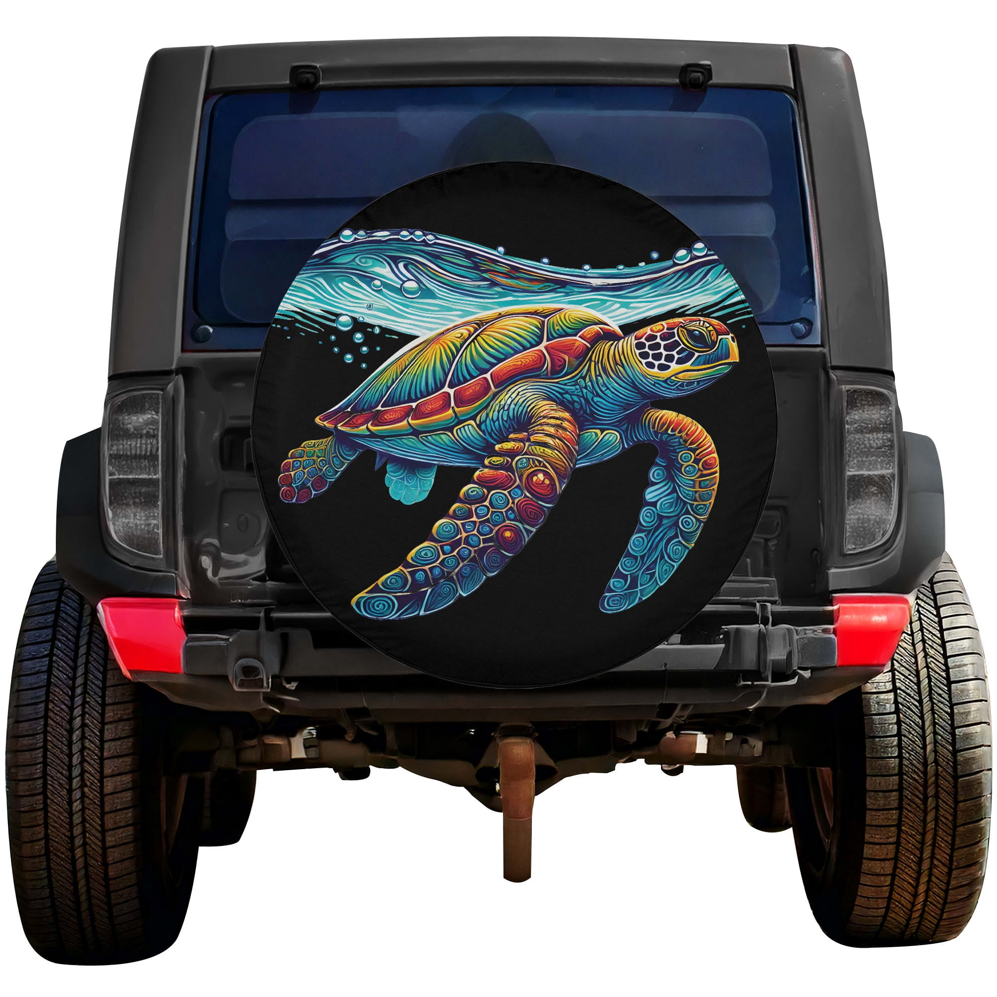 Lotusprinthandmade Sea Turtle Spare Tire Cover Without Backup Camera ...