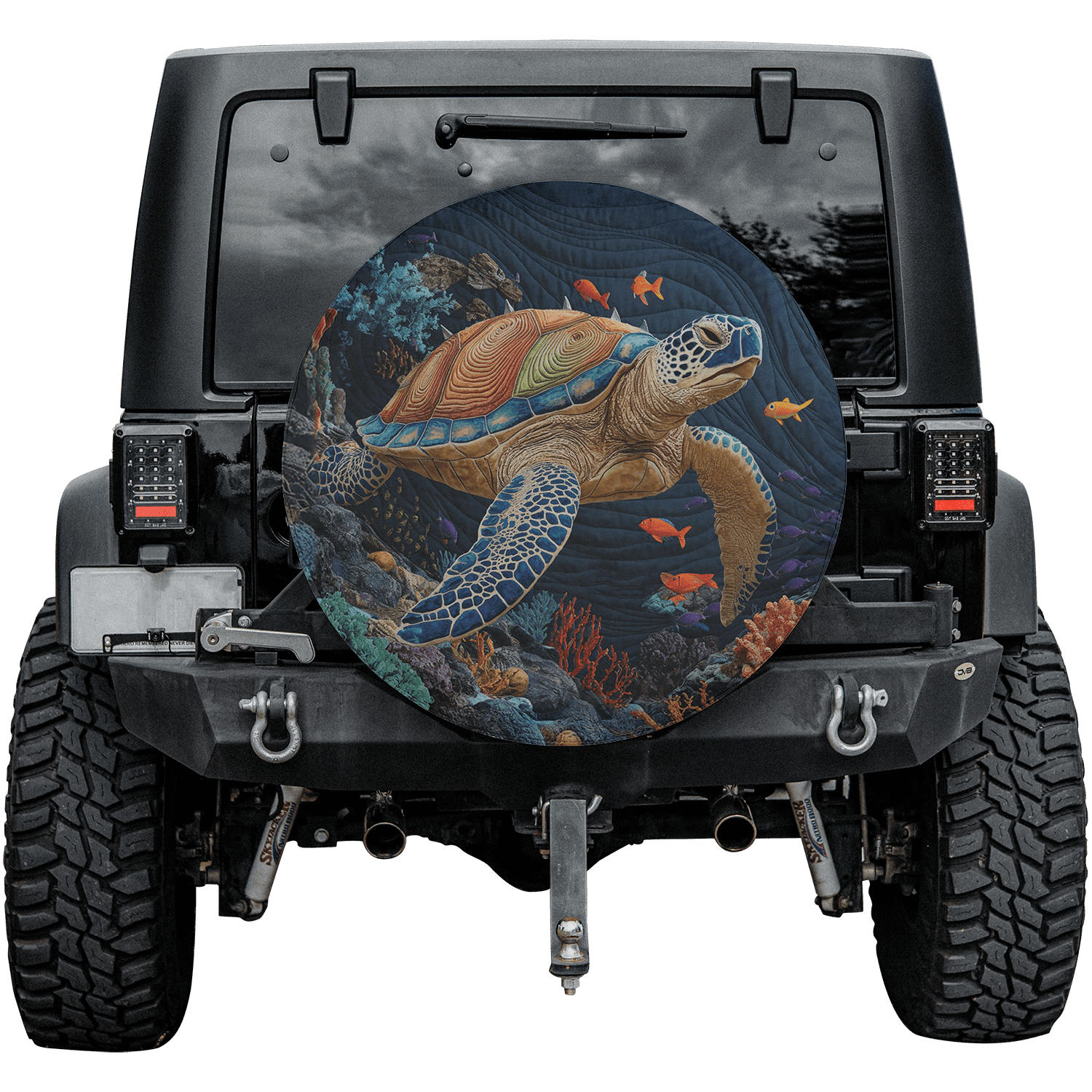 Lotusprinthandmade Sea Turtle Spare Tire Cover Without Backup Camera ...