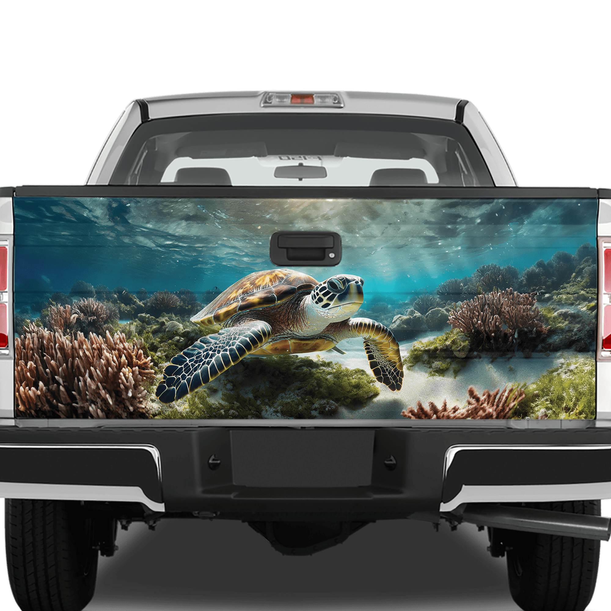 Lotusprinthandmade Sea Turtle Tailgate Wrap 2 Sizes (24"x58"), ocean ...