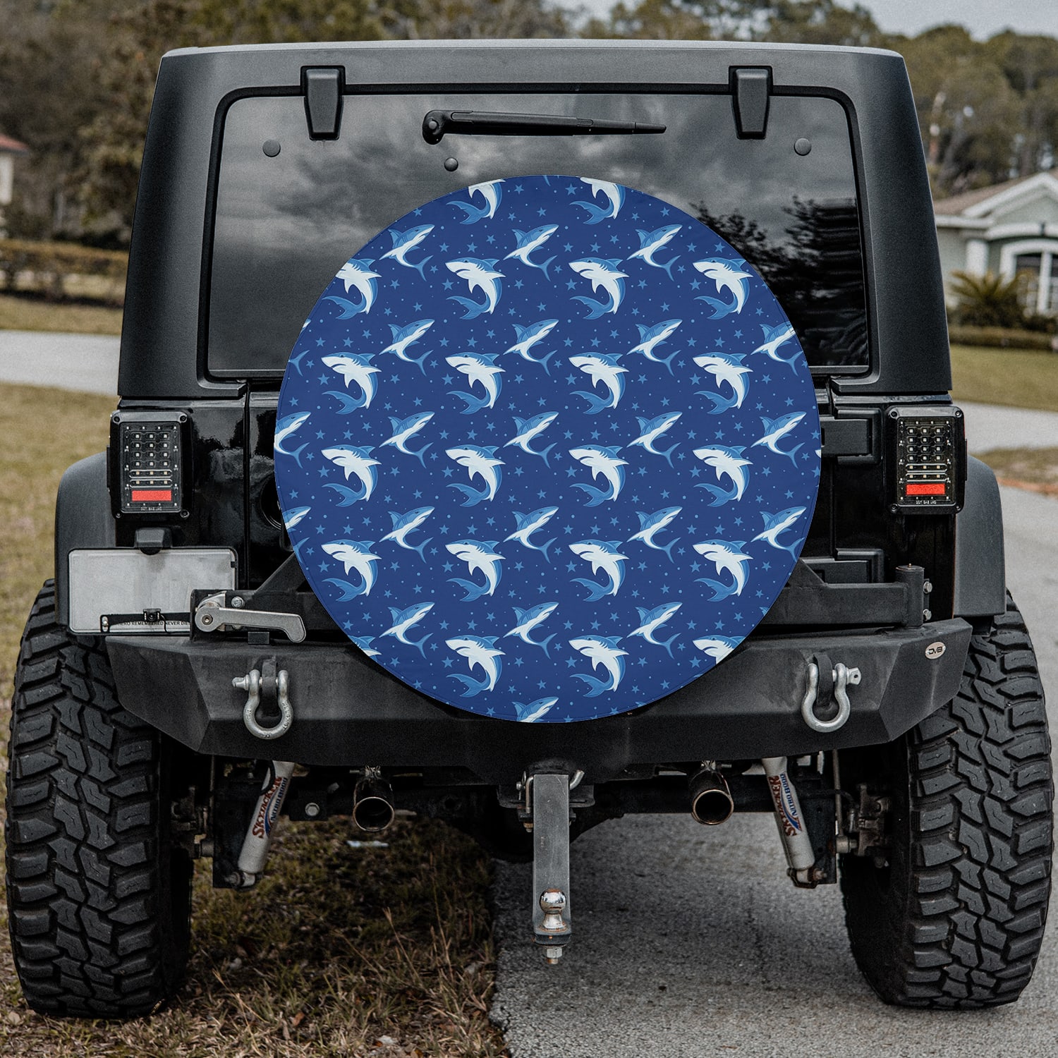Lotusprinthandmade Shark Lovers Spare Tire Cover Without Backup Camera ...