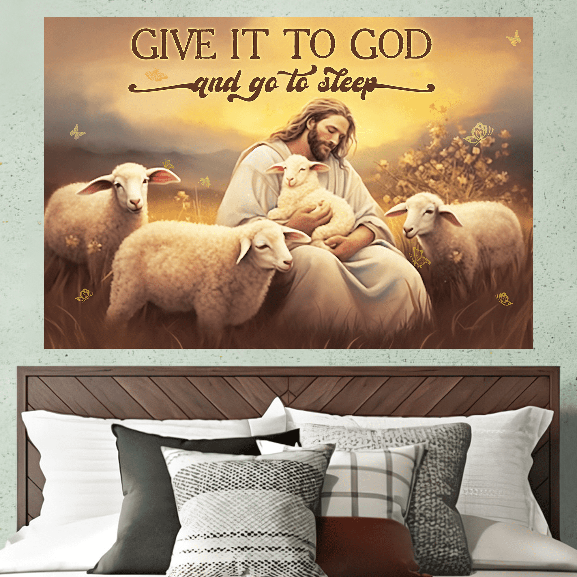 Lotusprinthandmade Sheep Give It To God And Go To Sleep Poster 24" x 36 ...
