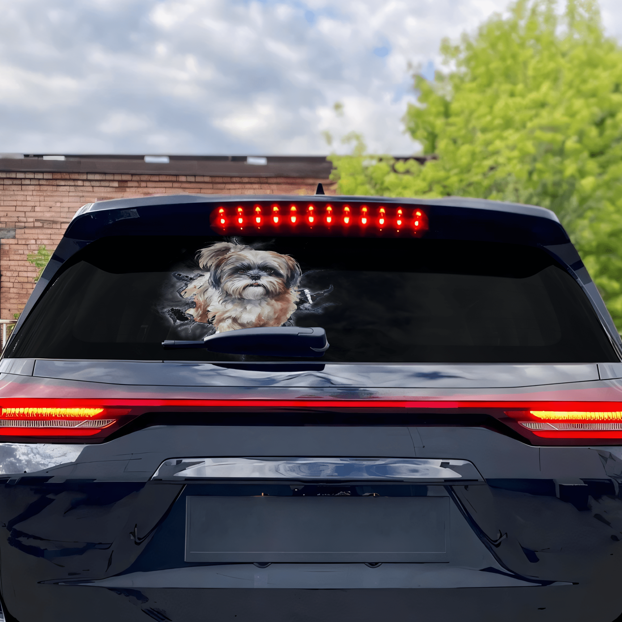 Lotusprinthandmade Shih Tzu Dog Rear Window Car Decal 3 Sizes (22x65 ...