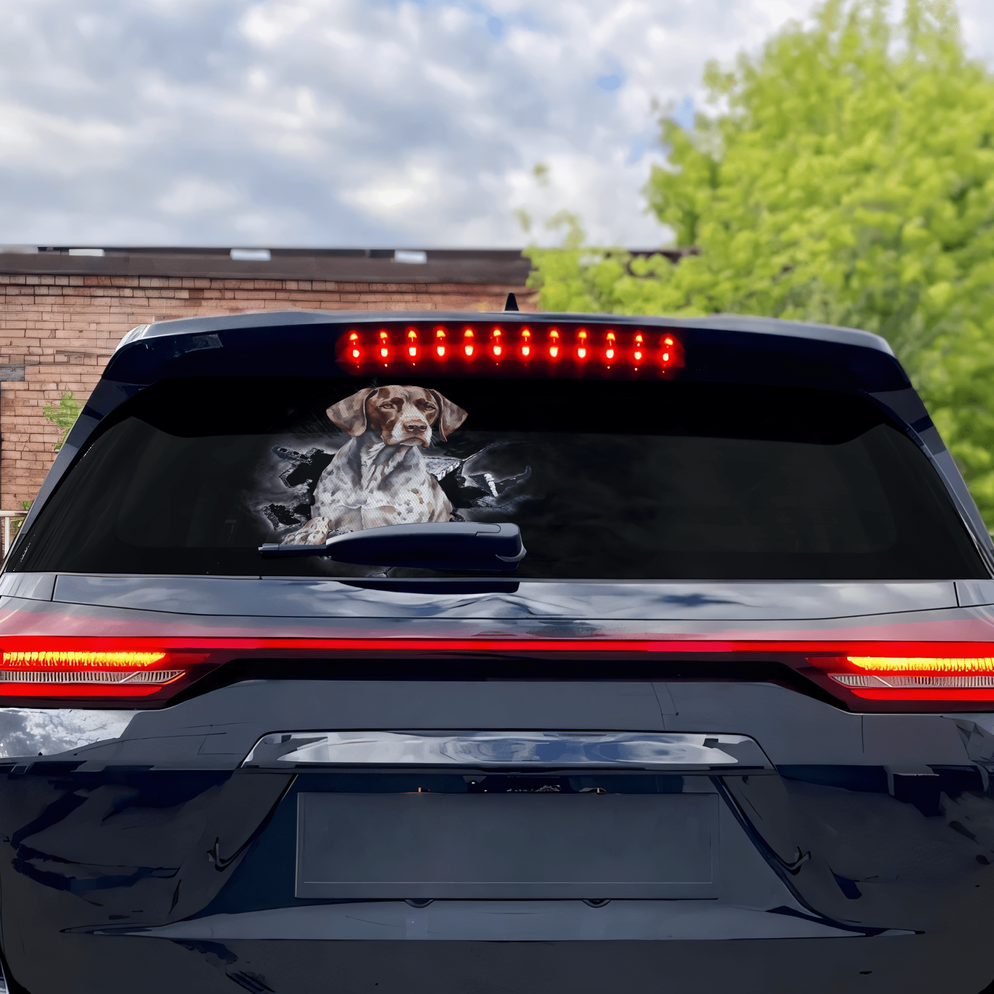 Lotusprinthandmade Shorthaired Pointer Dog Rear Window Car Decal 3 ...