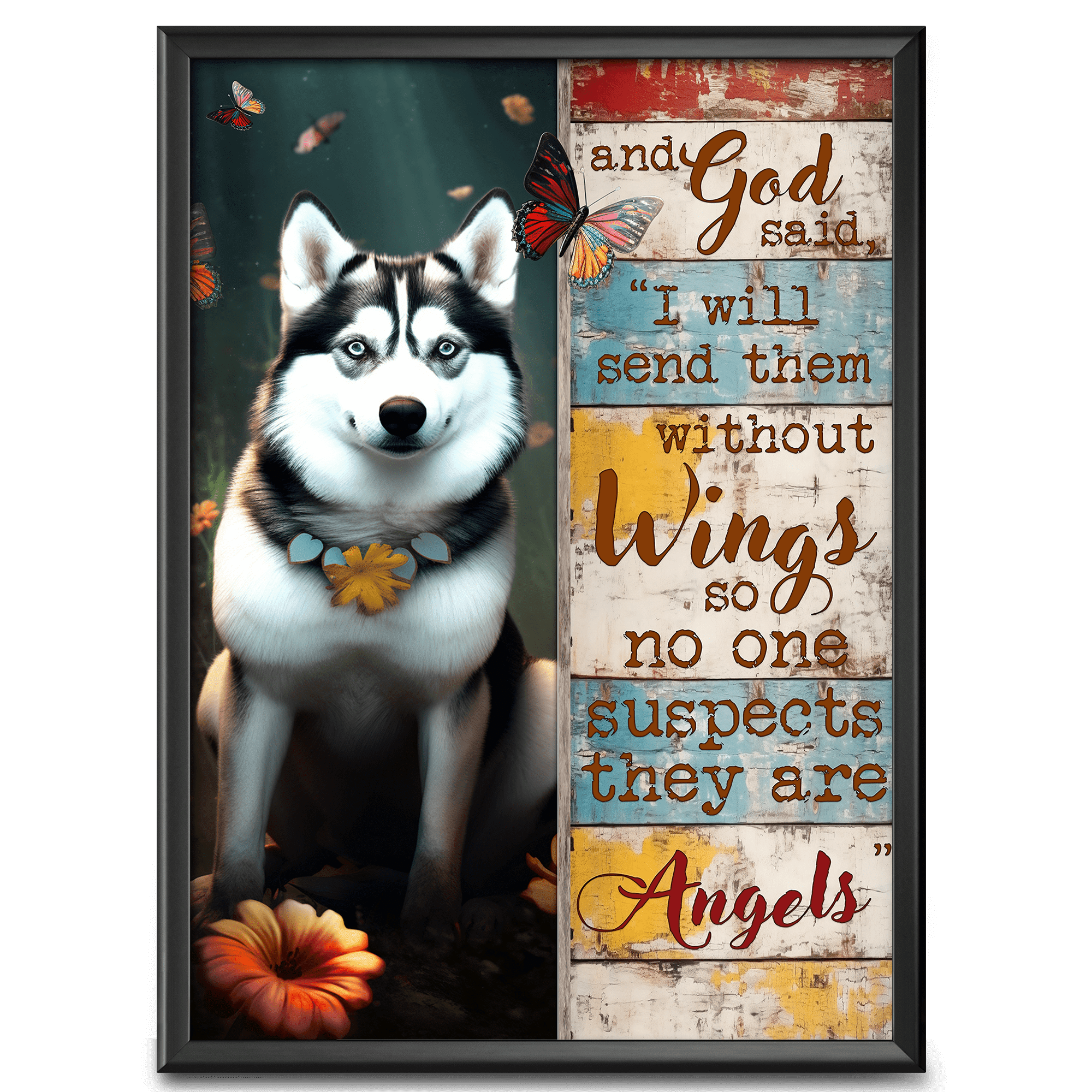 Lotusprinthandmade Siberian Husky Dog Lover God Said I Will Send Them ...