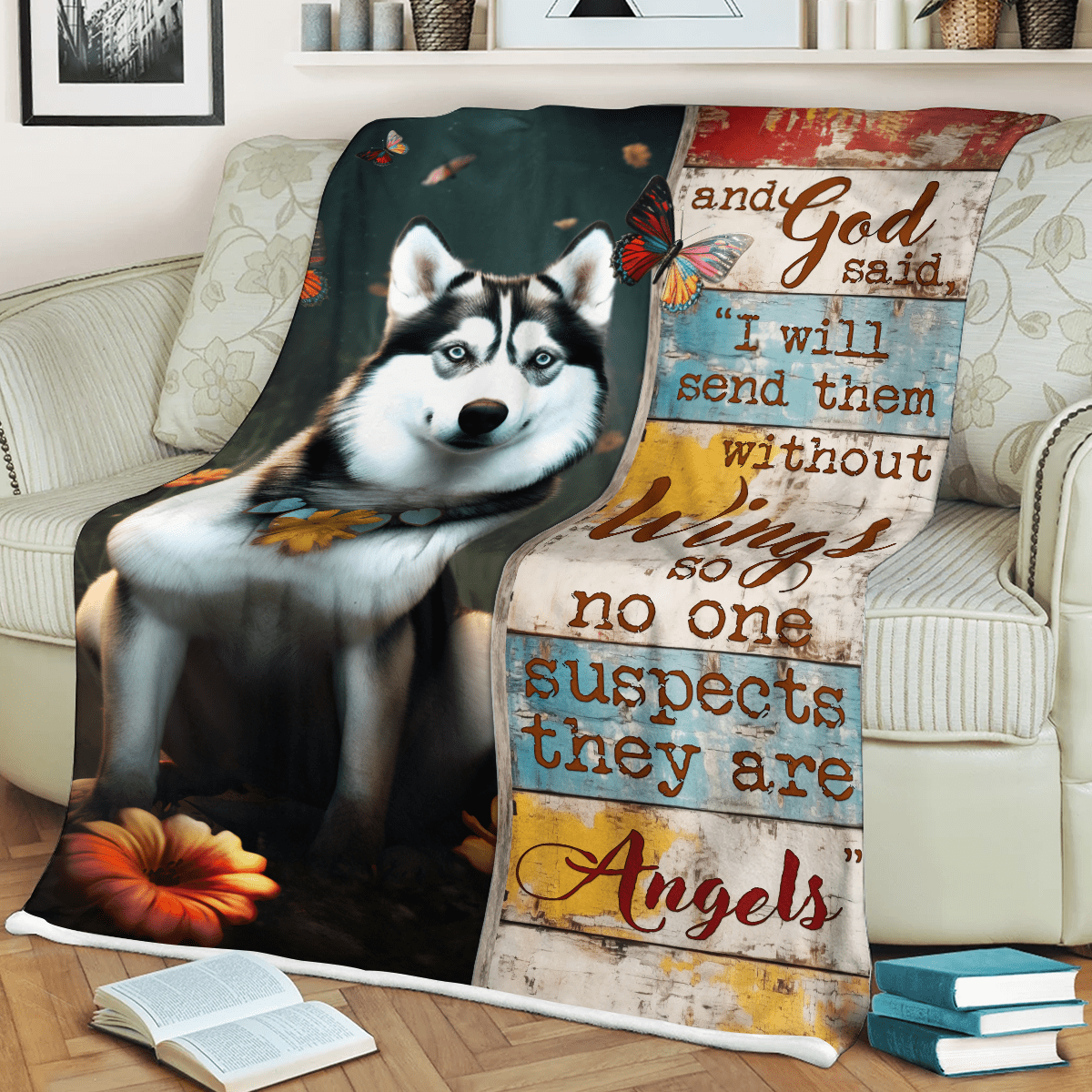 Lotusprinthandmade Siberian Husky Dog Lover God Said I Will Send Them ...