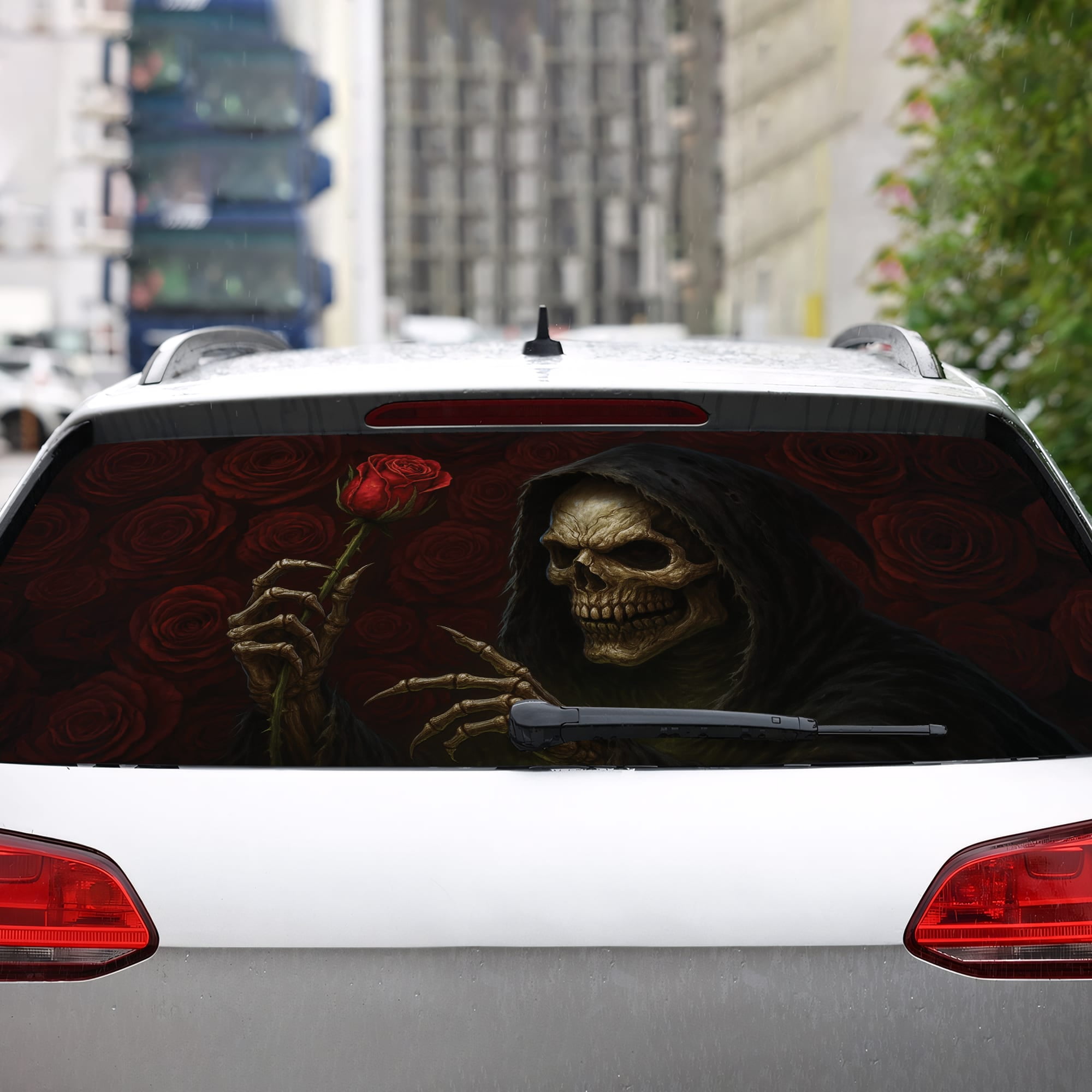 Lotusprinthandmade Skull Halloween Rear Window Car Decal 3 Sizes (14x53 ...