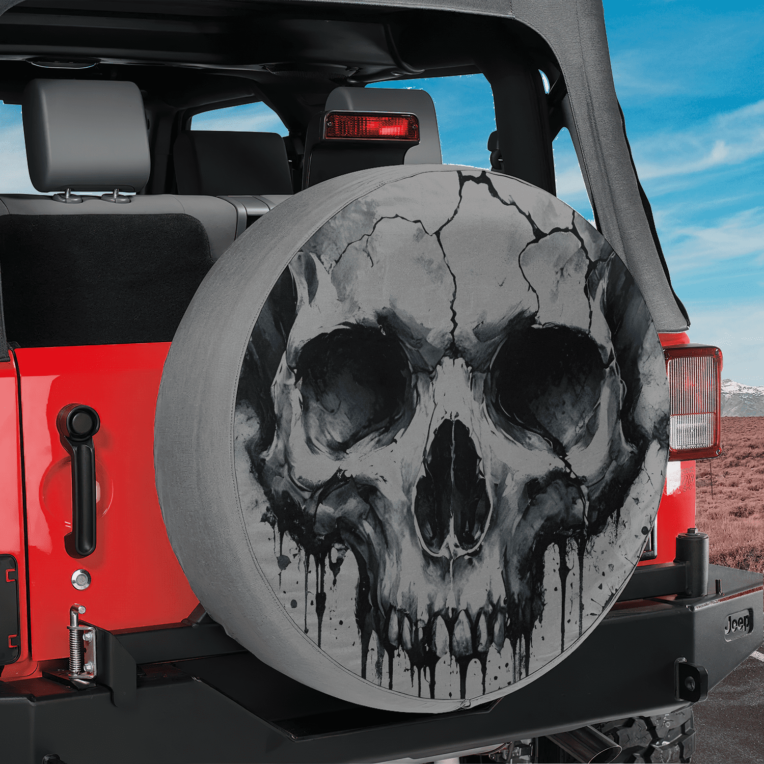 Lotusprinthandmade Skull Skeleton Spare Tire Cover Without Backup ...